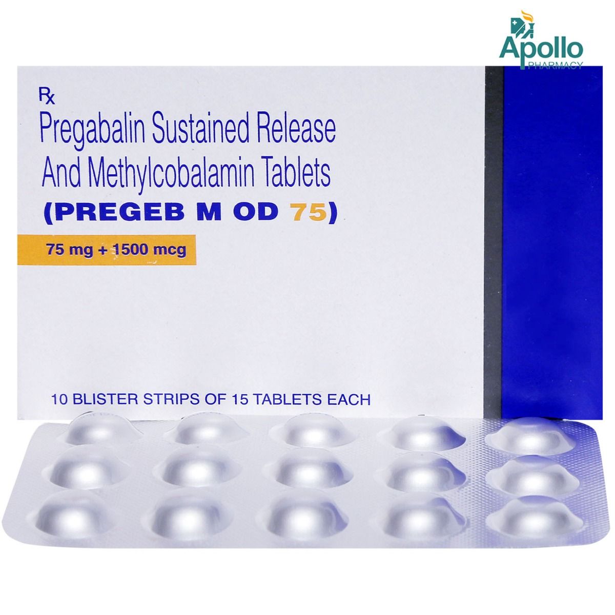Pregeb M OD 75 Tablet 15's Price, Uses, Side Effects, Composition - Apollo Pharmacy