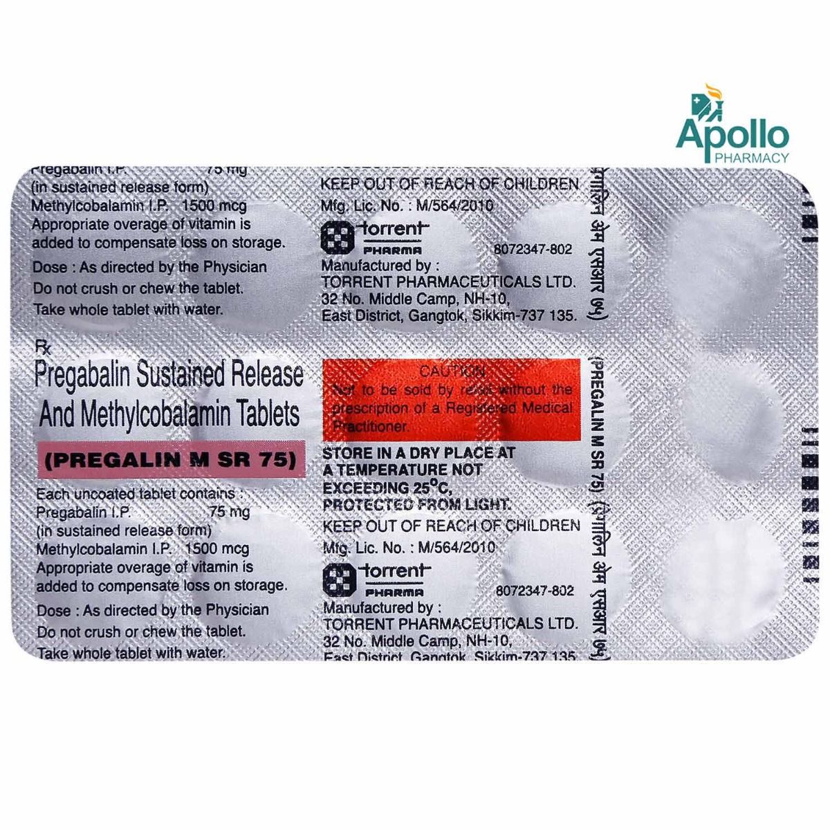 Pregalin M SR 75 Tablet 15's Price, Uses, Side Effects, Composition ...