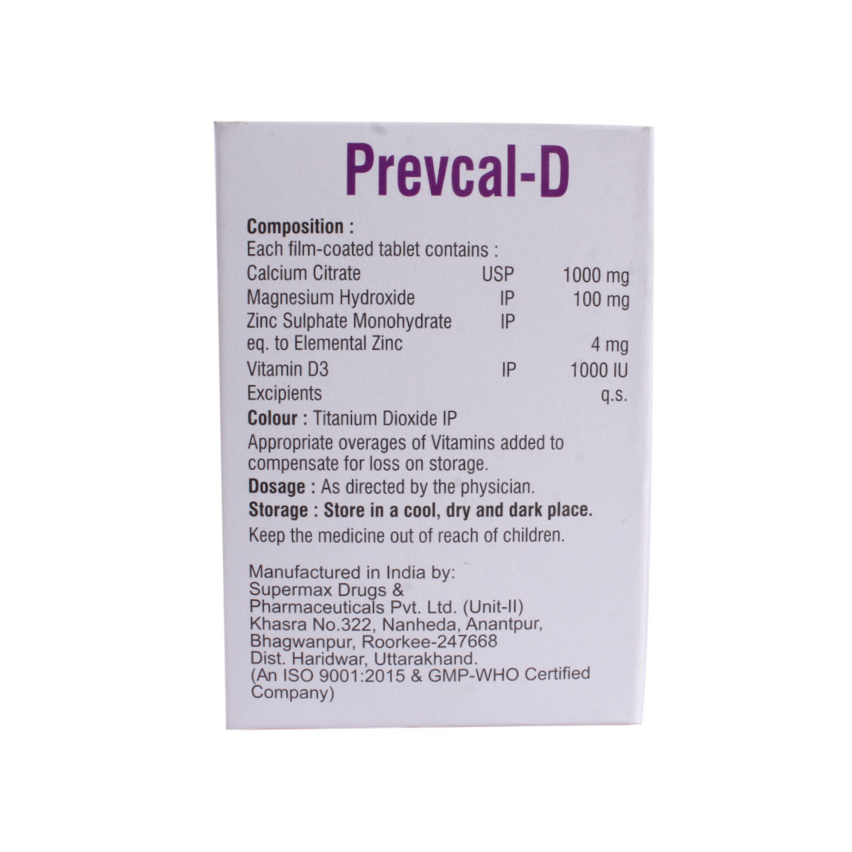 Prevcal-D Tablet 10's Price, Uses, Side Effects, Composition - Apollo ...