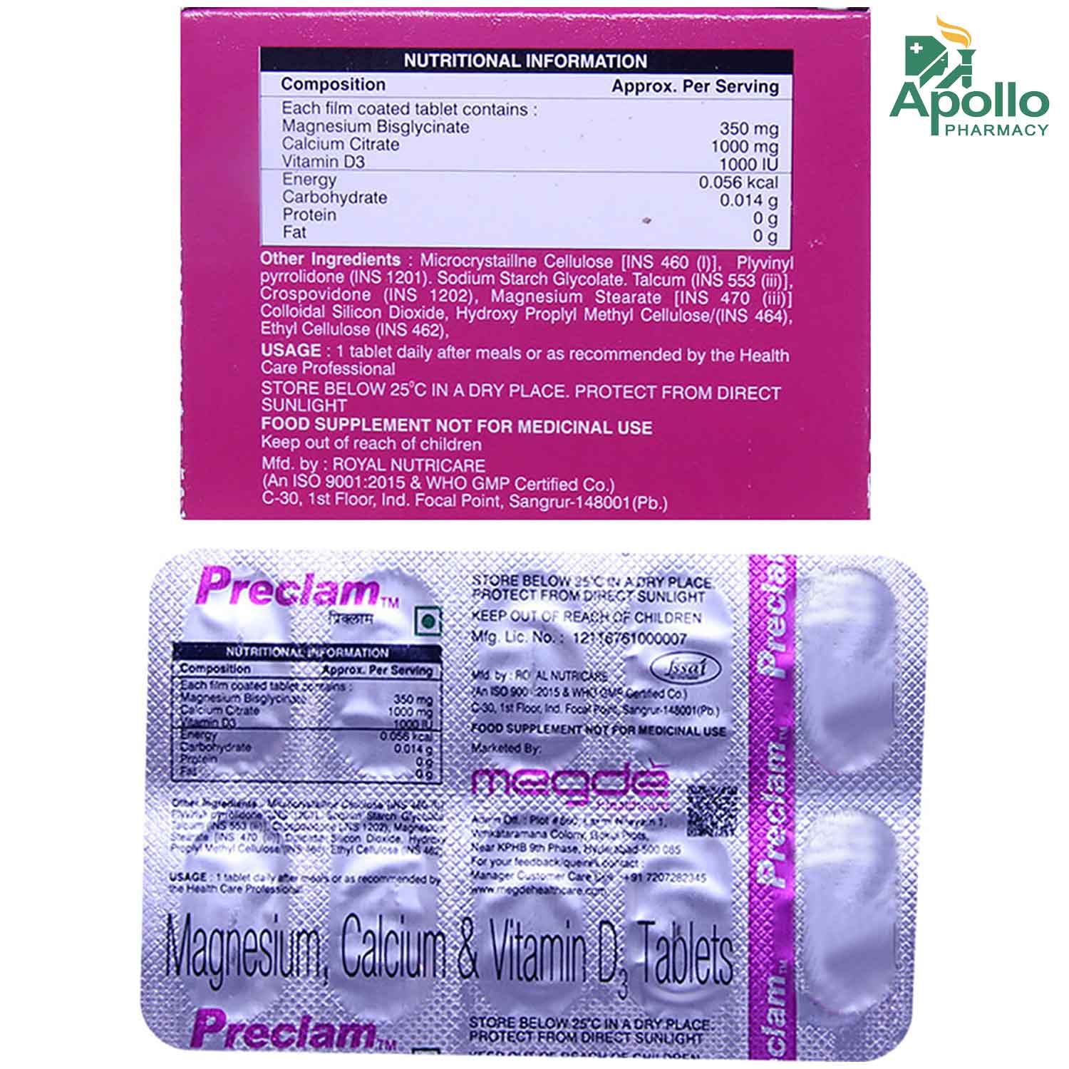 Preclam Tablet 10's Price, Uses, Side Effects, Composition - Apollo ...
