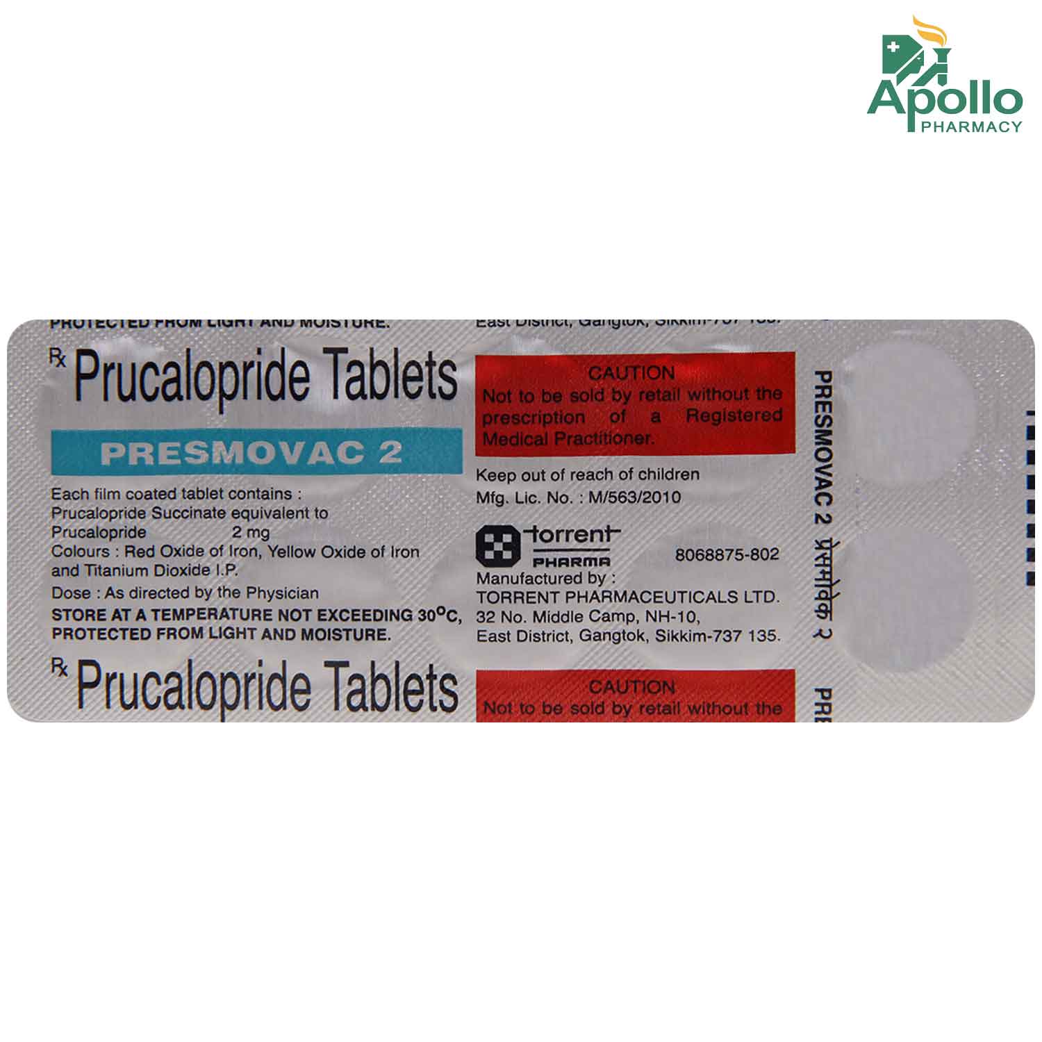PRESMOVAC 2MG TABLET 10'S Price, Uses, Side Effects, Composition ...