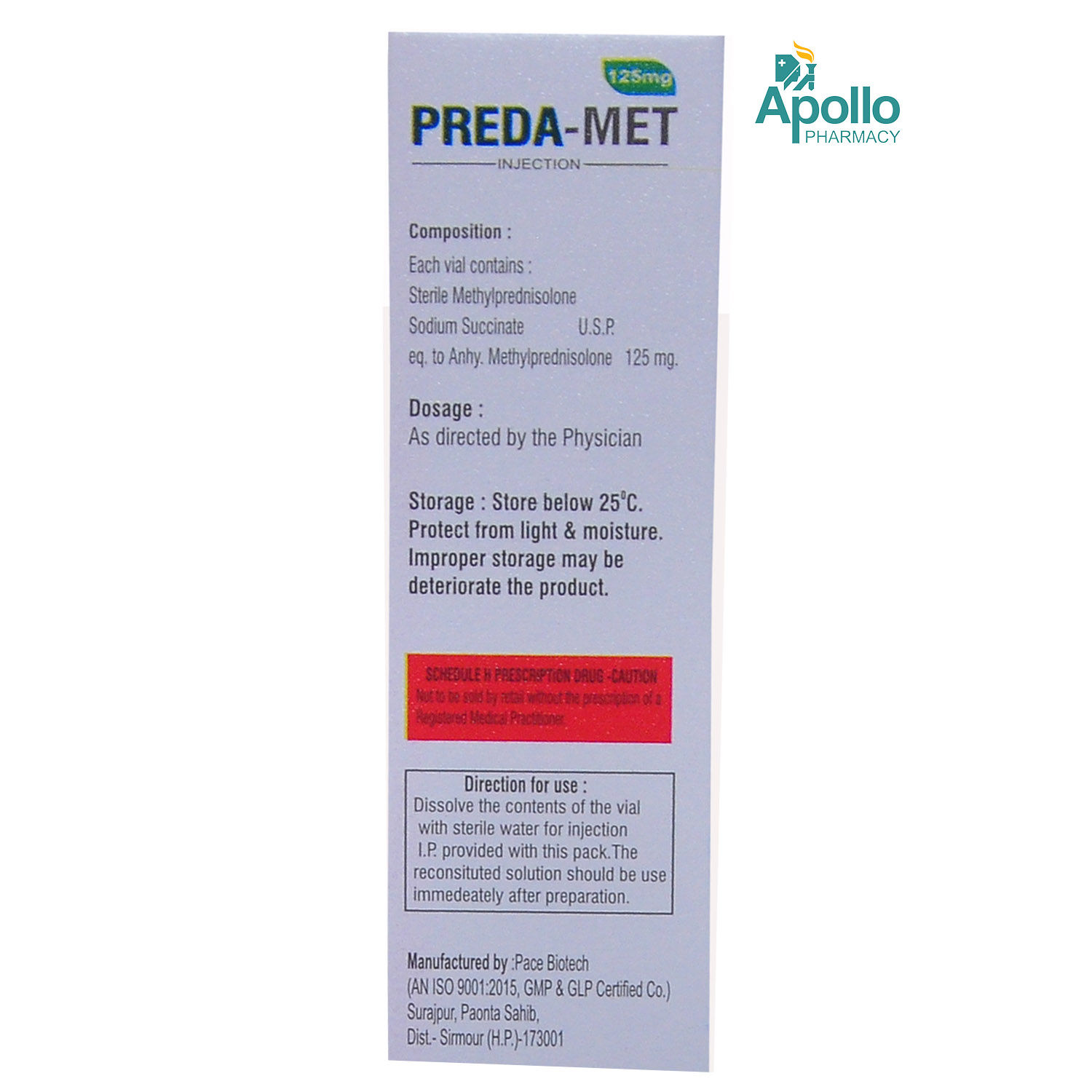 Preda-Met 125 mg Injection 10 ml Price, Uses, Side Effects, Composition ...