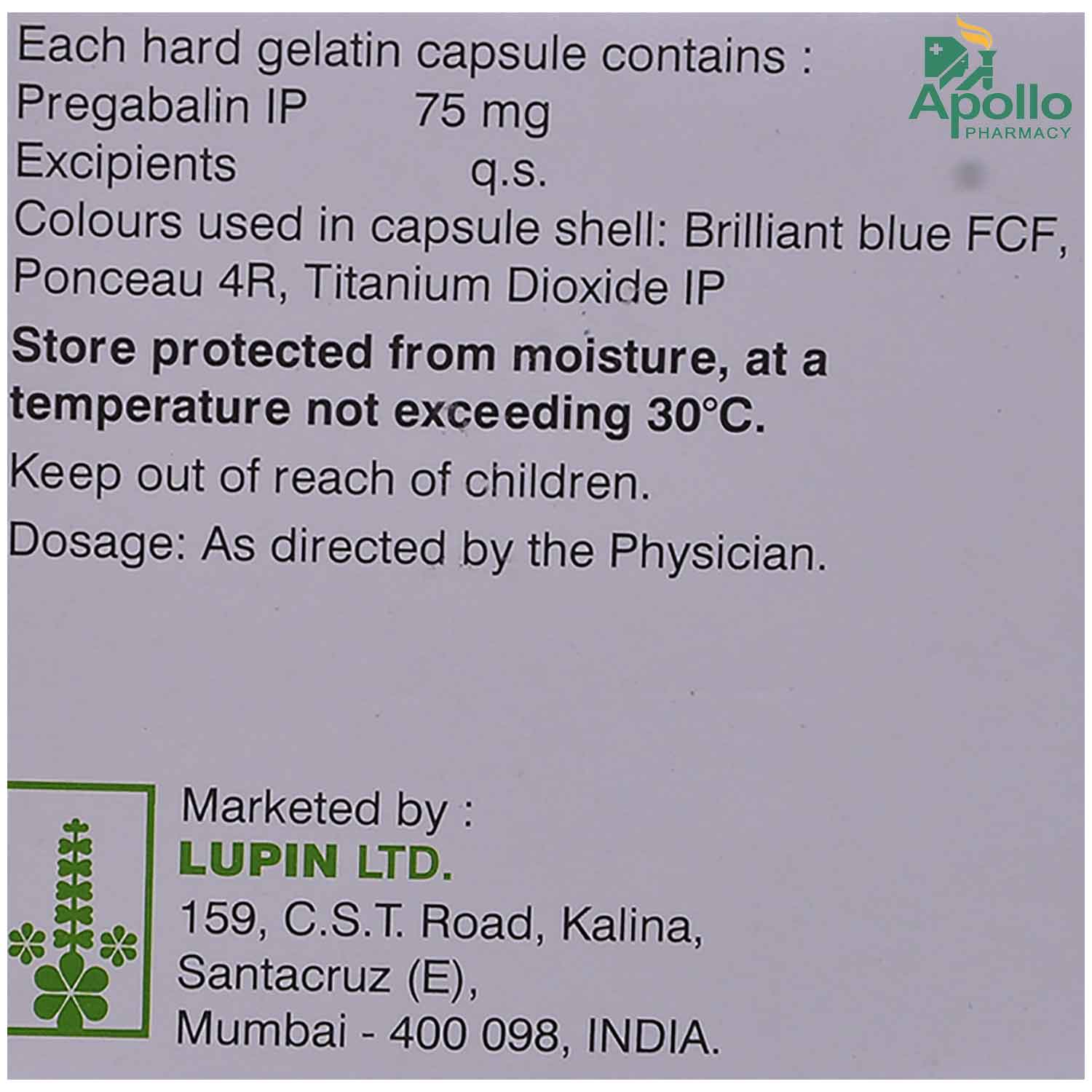 Pregastar 75 Capsule 15's Price, Uses, Side Effects, Composition ...