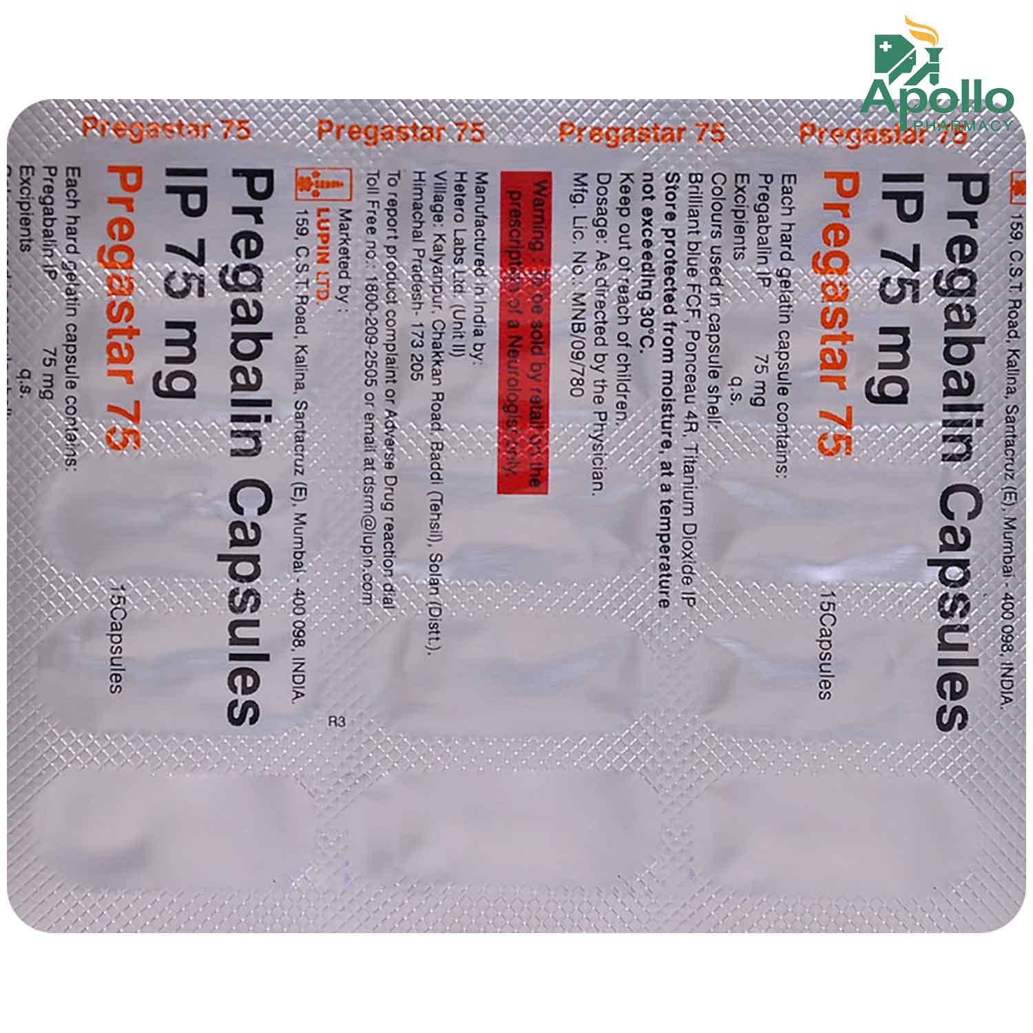 Pregastar 75 Capsule 15's Price, Uses, Side Effects, Composition ...