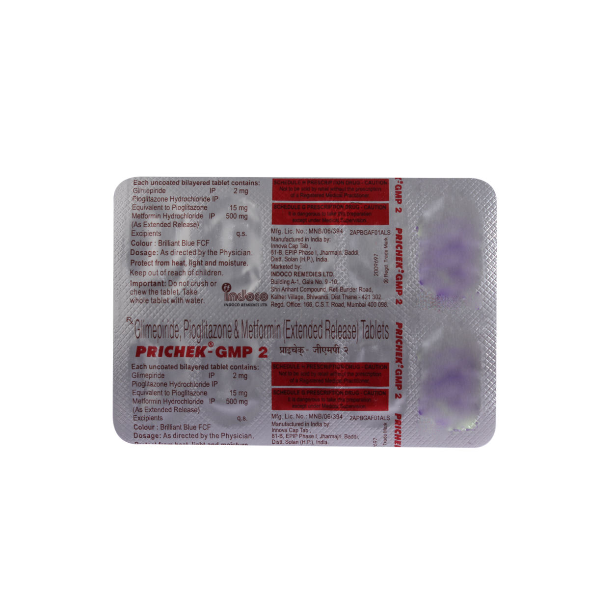 Prichek GMP 2 Tablet 10's Price, Uses, Side Effects, Composition ...