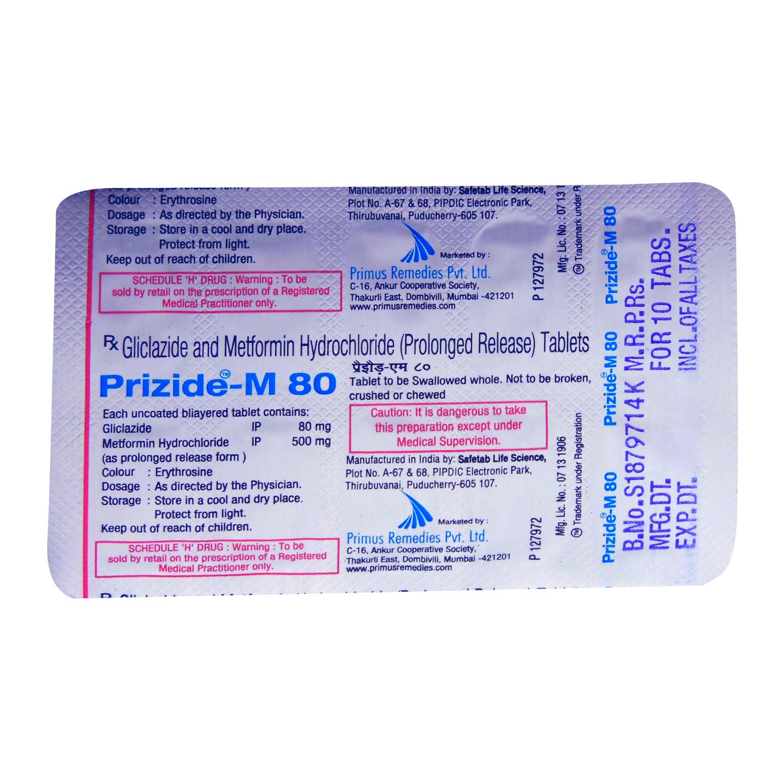 Prizide-M 80 Tablet 10's Price, Uses, Side Effects, Composition ...