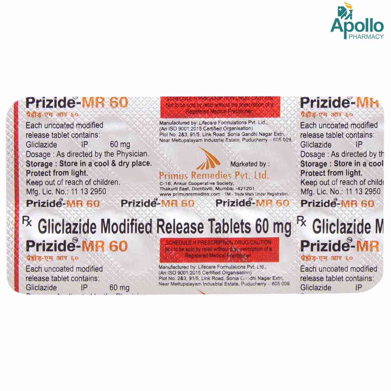 Prizide-MR 60 Tablet 10's Price, Uses, Side Effects, Composition ...