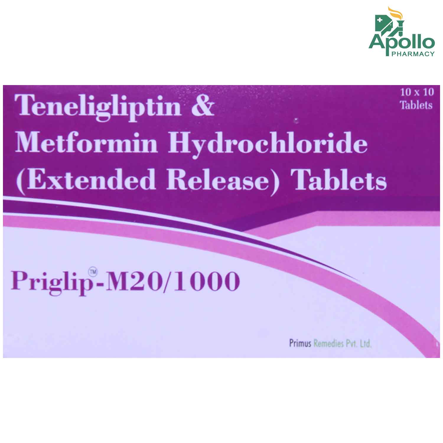 Priglip-M20/1000 Tablet 10's Price, Uses, Side Effects, Composition ...