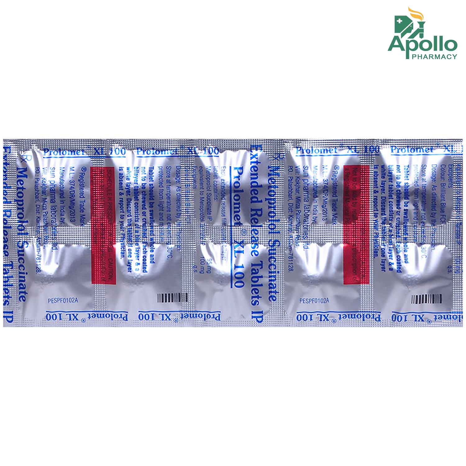 Prolomet XL 100 Tablet 10's Price, Uses, Side Effects, Composition ...