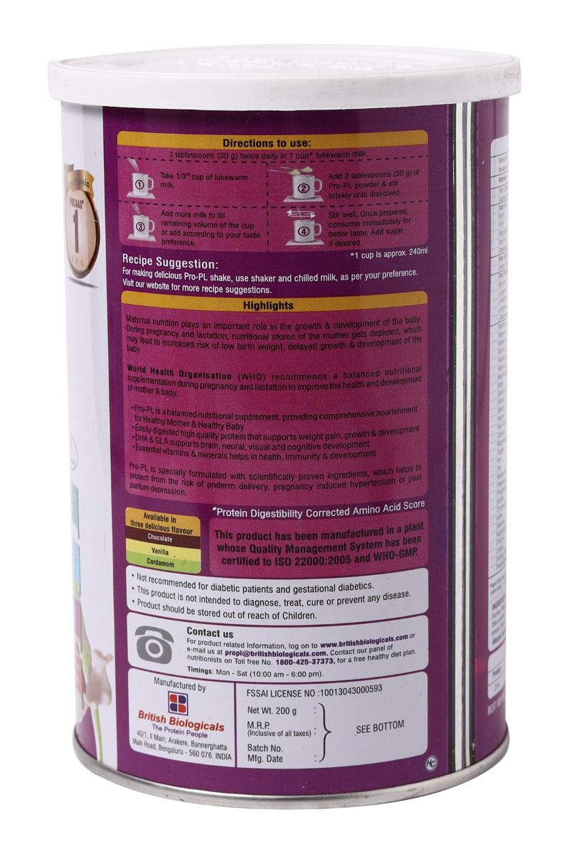 Pro-PL Cardamom Flavoured Powder, 200 gm Tin Price, Uses, Side Effects ...