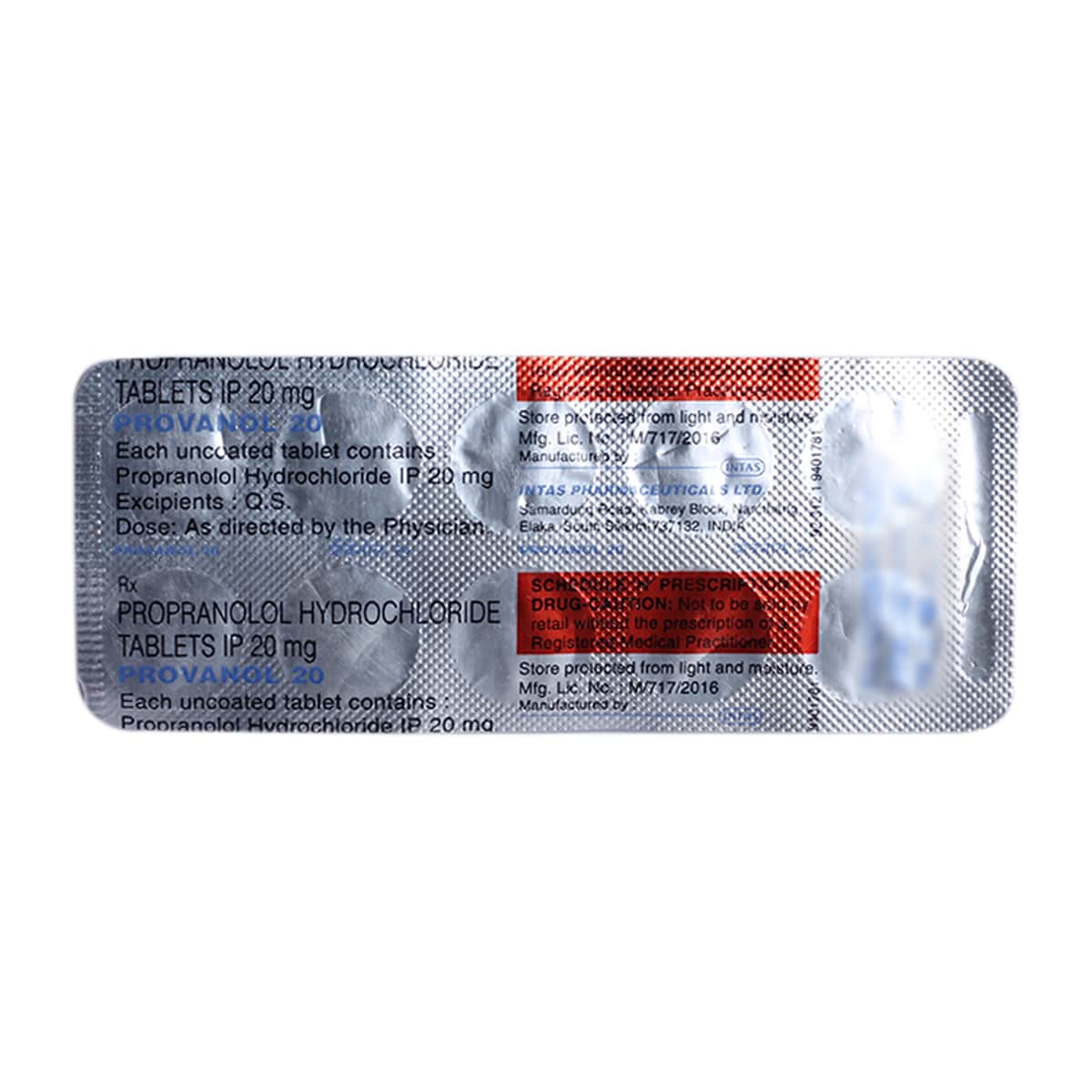Provanol 20 Tablet 10's Price, Uses, Side Effects, Composition - Apollo ...