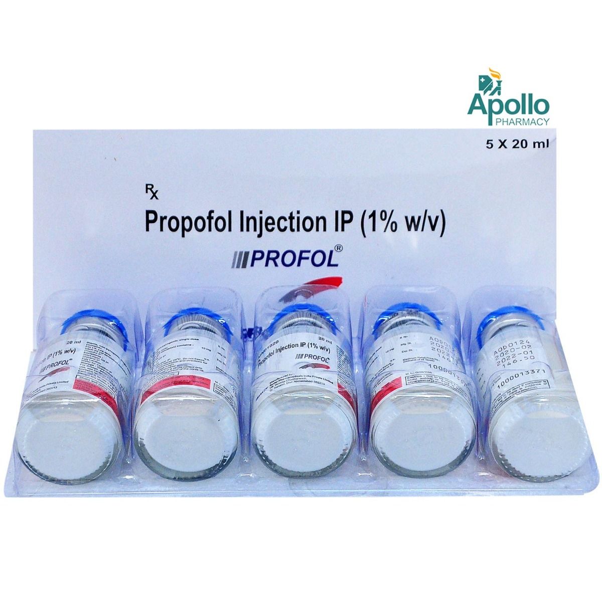 PROFOL INJECTION 1% 20ML Price, Uses, Side Effects, Composition ...