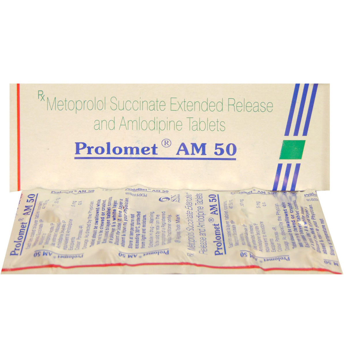 Prolomet AM 50 Tablet 10's Price, Uses, Side Effects, Composition ...