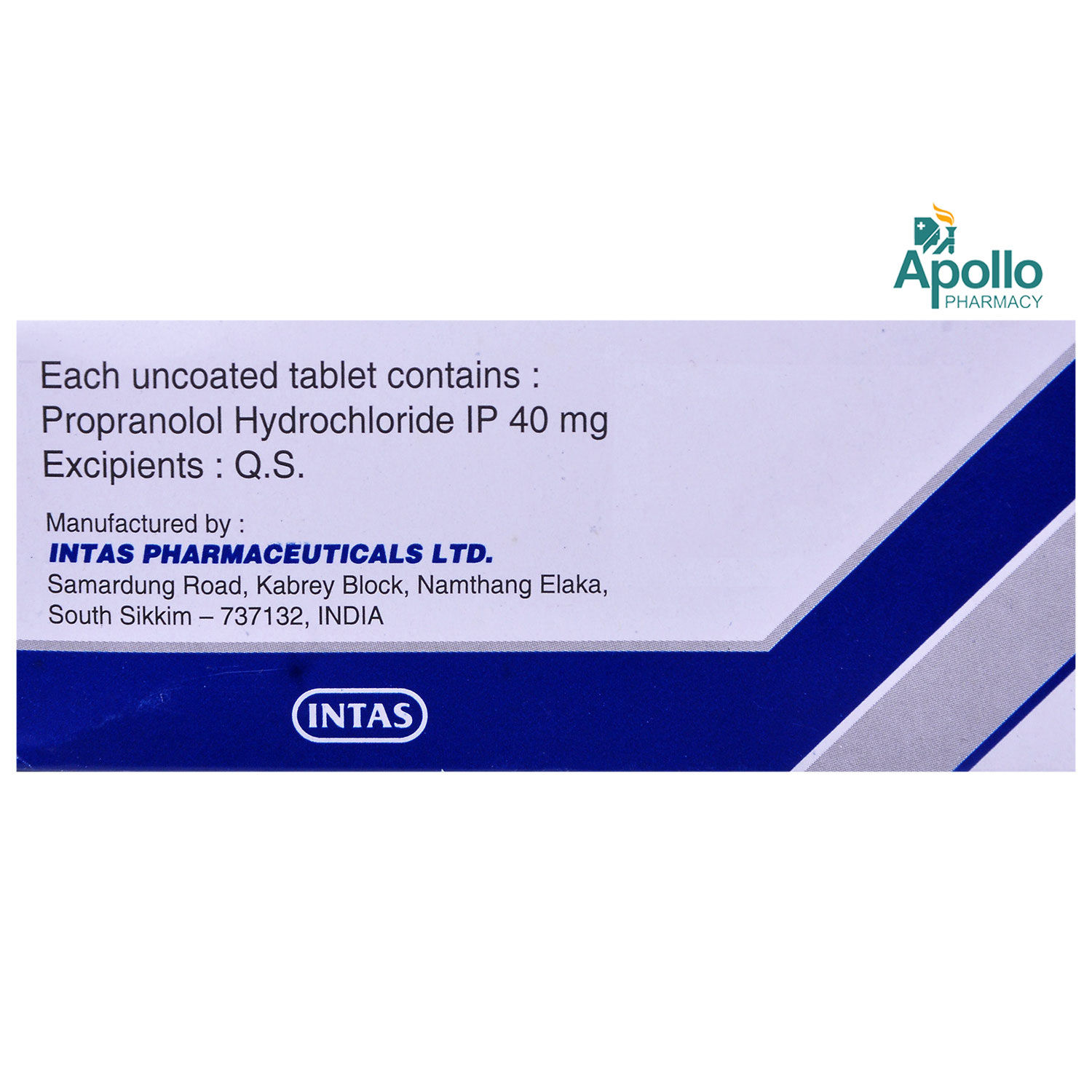 Provanol 40 Tablet 10's Price, Uses, Side Effects, Composition - Apollo ...