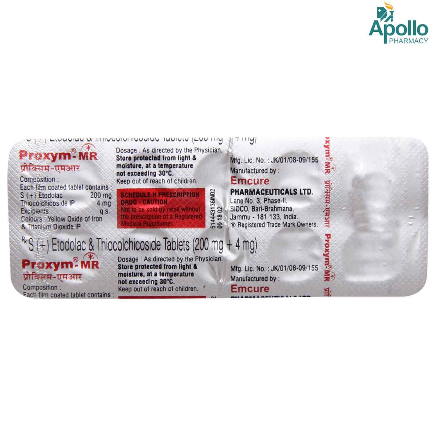Proxym-MR Tablet 10's Price, Uses, Side Effects, Composition - Apollo ...
