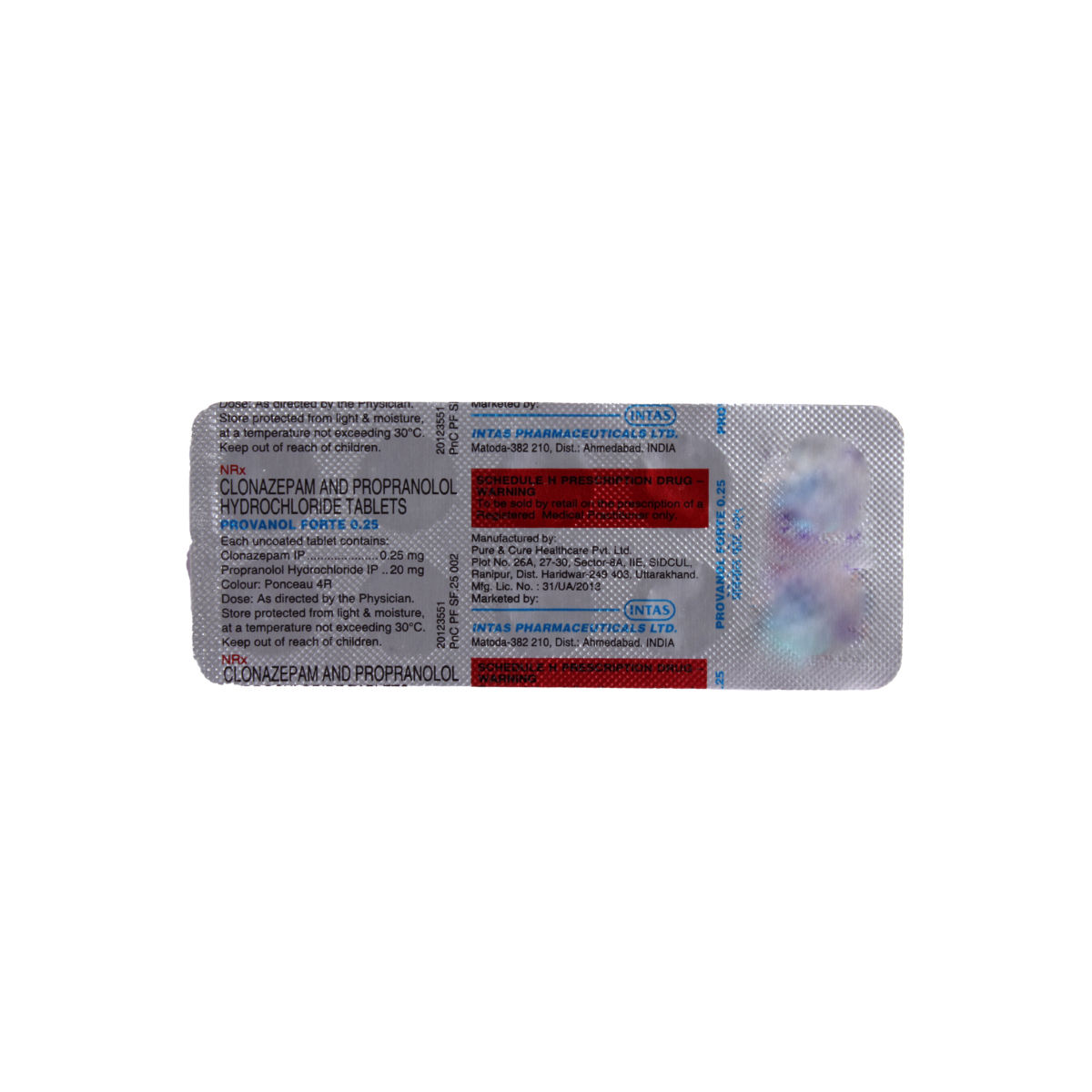 PROVANOL FORTE 0.25MG TABLET Price, Uses, Side Effects, Composition ...