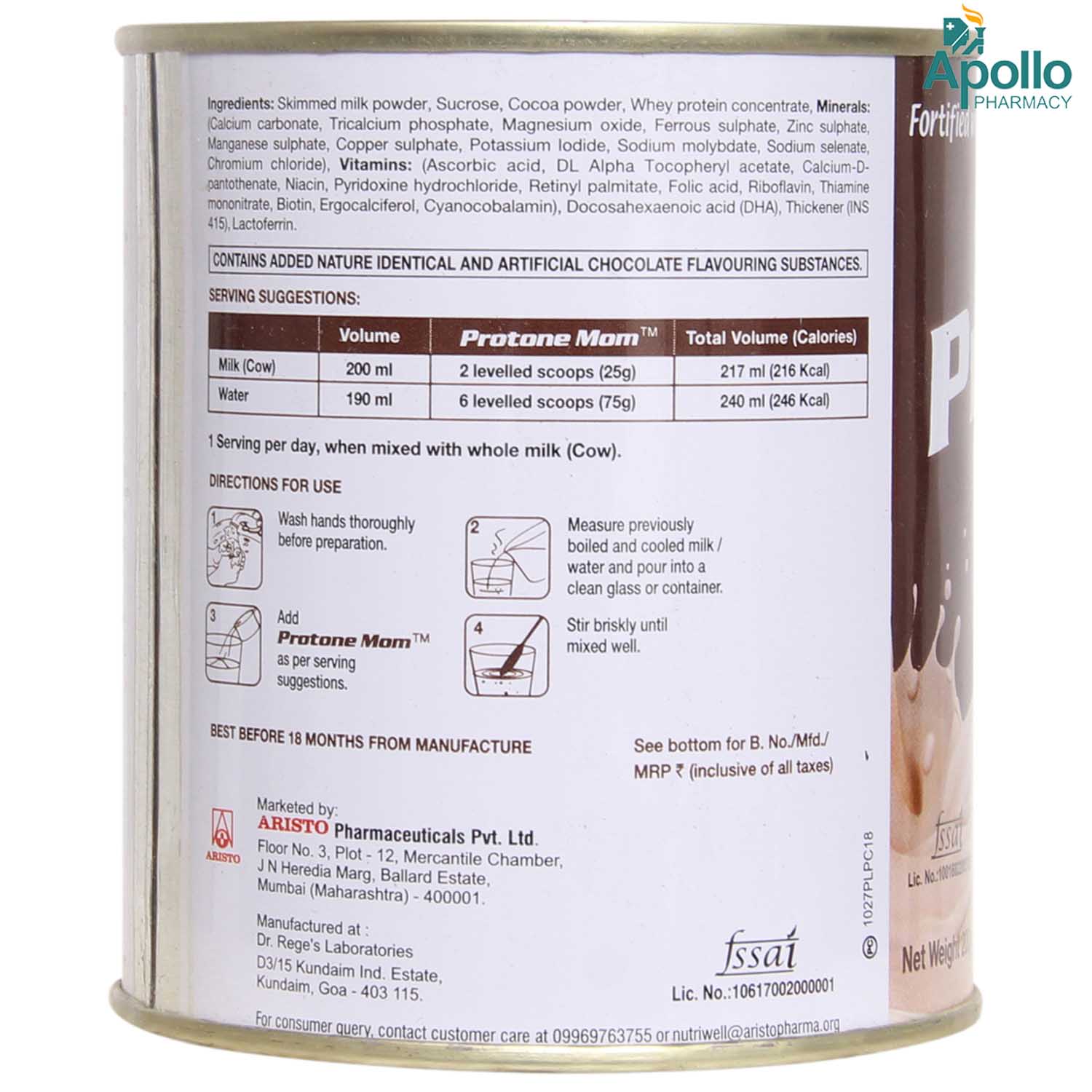 PROTONE MOM POWDER 200G Price, Uses, Side Effects, Composition - Apollo ...
