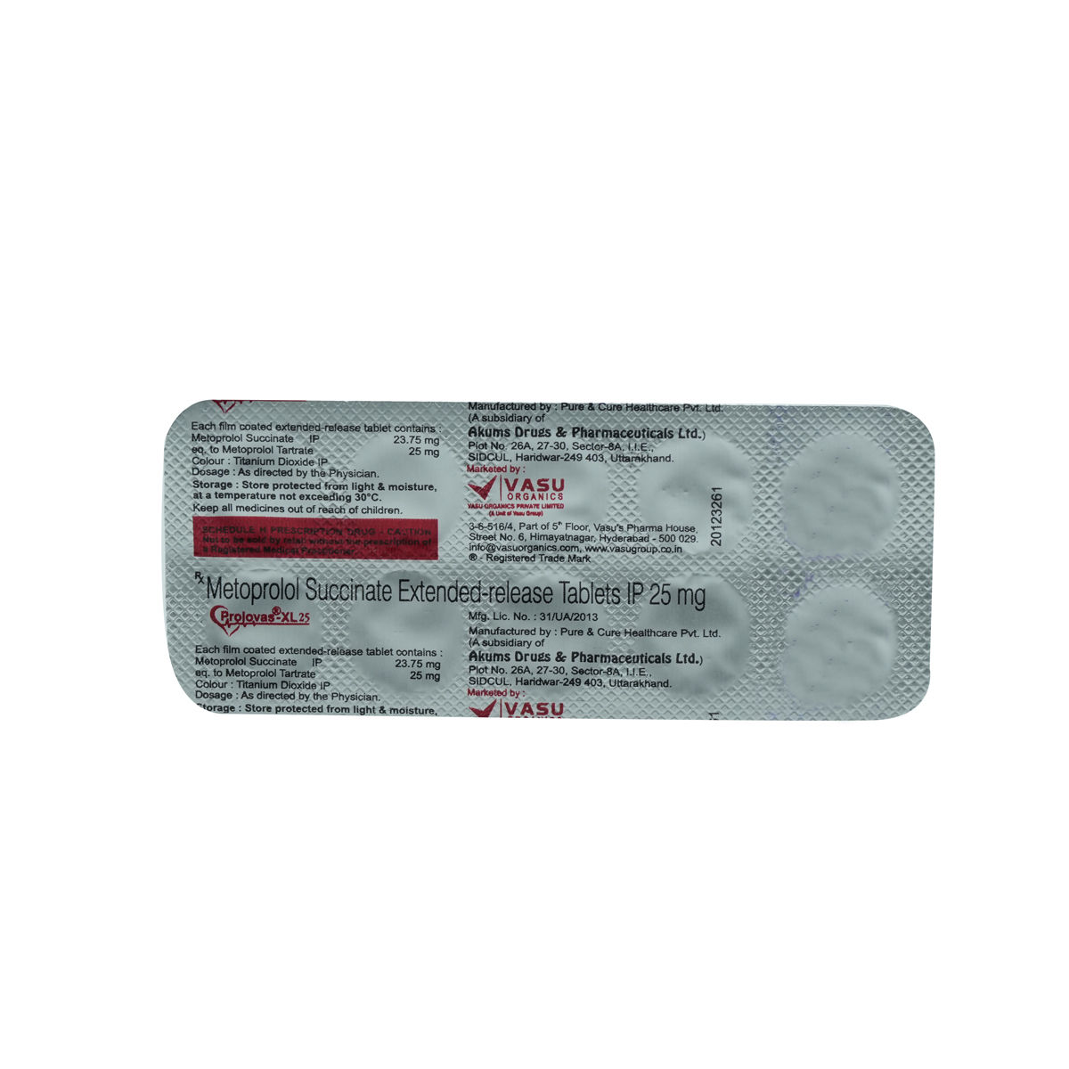 PROLOVAS XL 25MG TABLET Price, Uses, Side Effects, Composition - Apollo ...