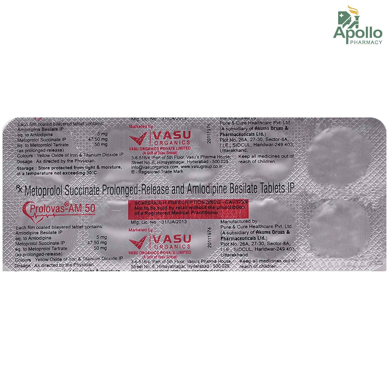 PROLOVAS AM 50MG TABLET Price, Uses, Side Effects, Composition - Apollo ...