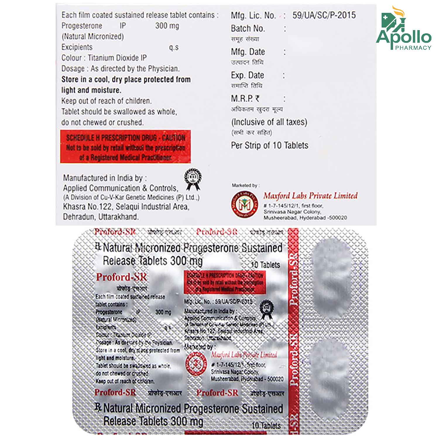 PROFORD SR 300MG TABLET 10'S Price, Uses, Side Effects, Composition ...