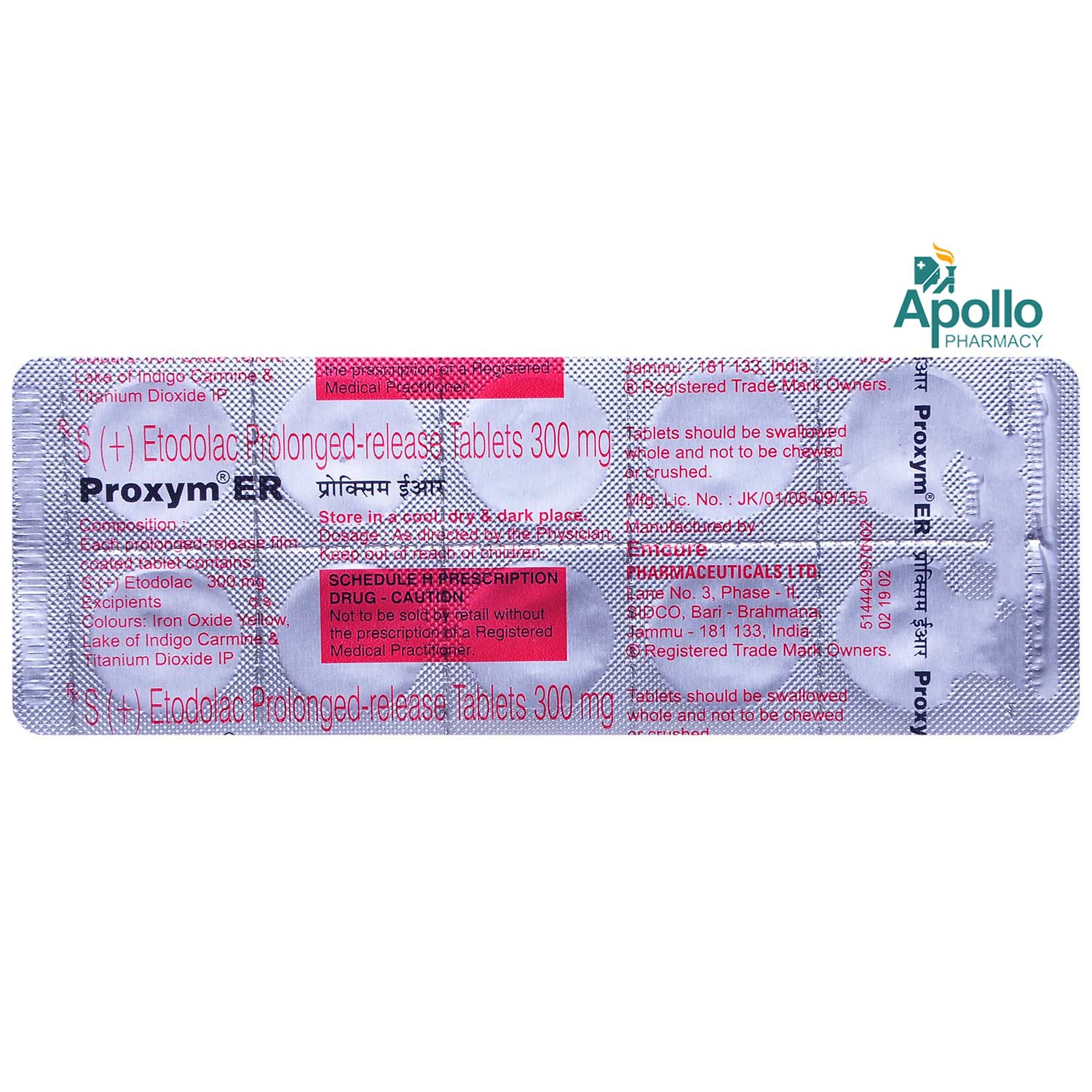 Proxym ER Tablet 10's Price, Uses, Side Effects, Composition - Apollo ...
