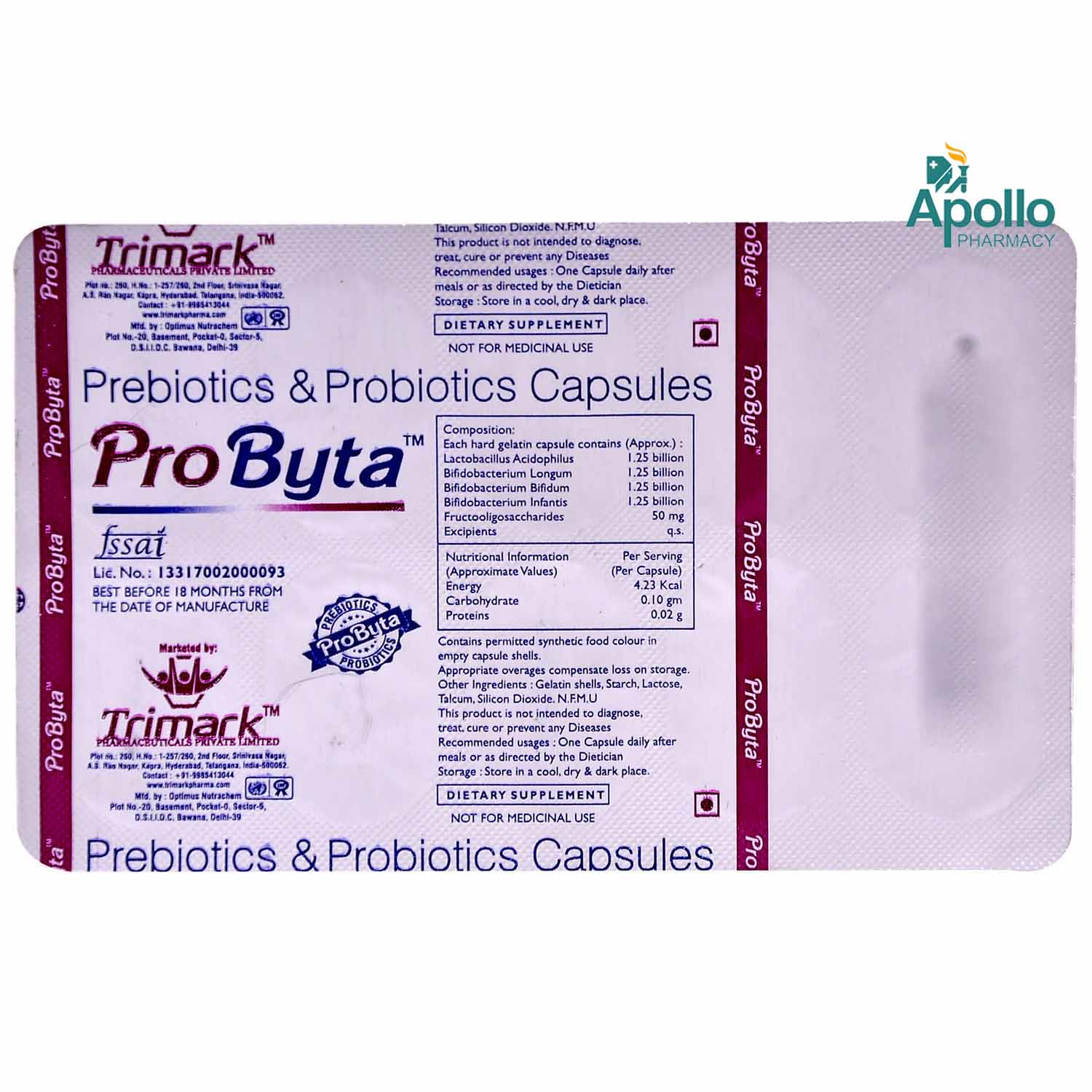 PROBYTA CAPSULE 10'S Price, Uses, Side Effects, Composition - Apollo ...