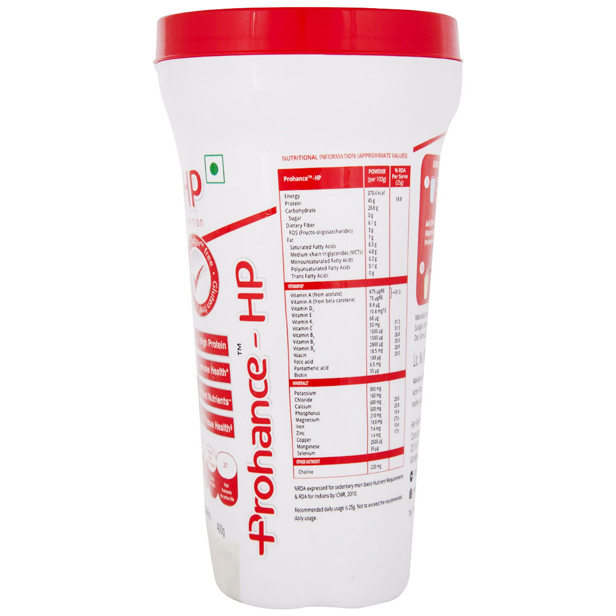 Prohance-HP Sugar Free Vanilla Powder 400 gm Price, Uses, Side Effects ...