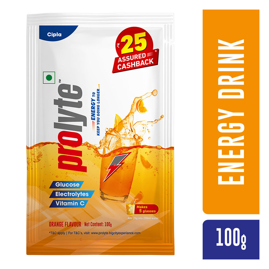 Prolyte Orange Flavour Electrolyte Powder 100 gm Price, Uses, Side ...