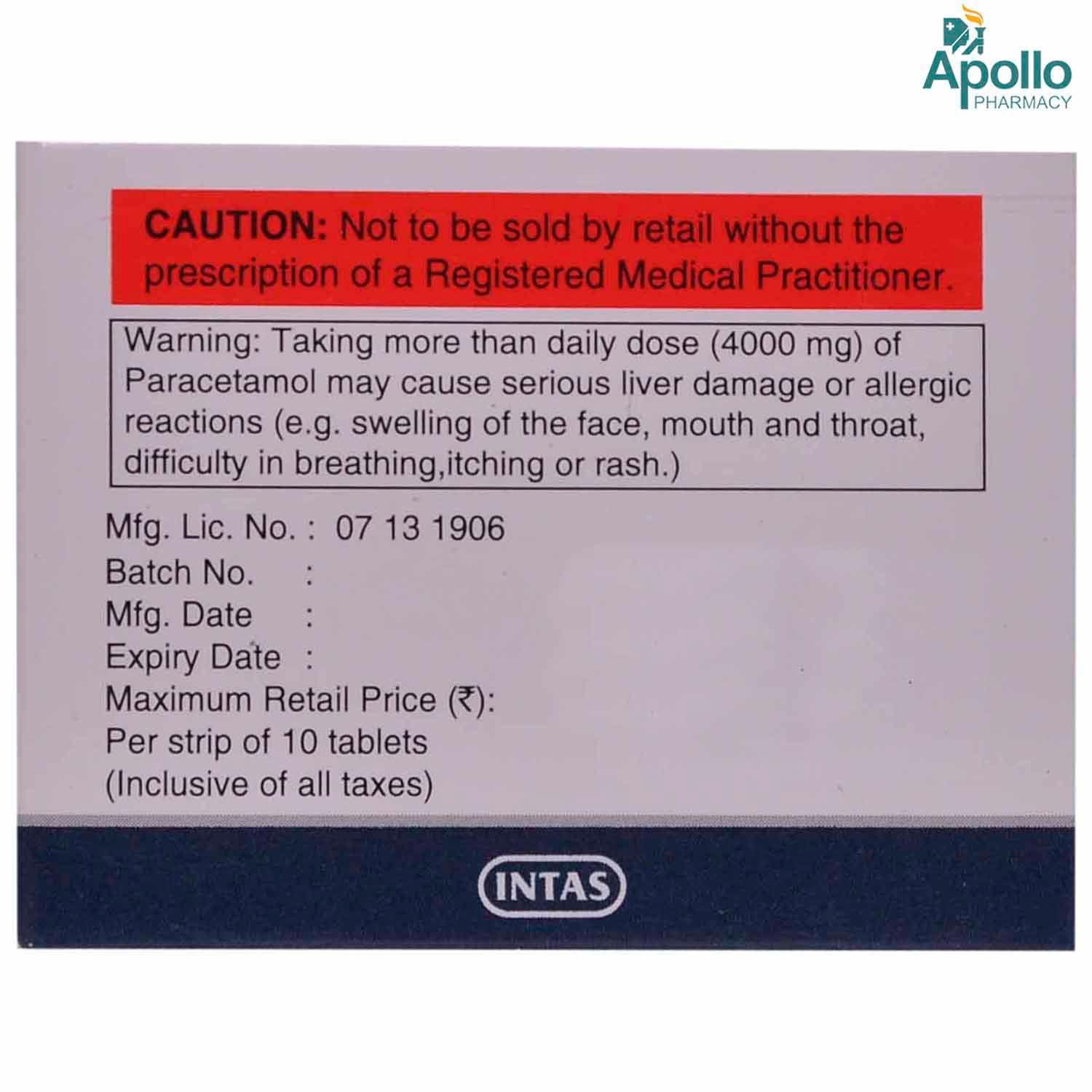 Pruf-P Tablet 10's Price, Uses, Side Effects, Composition - Apollo Pharmacy