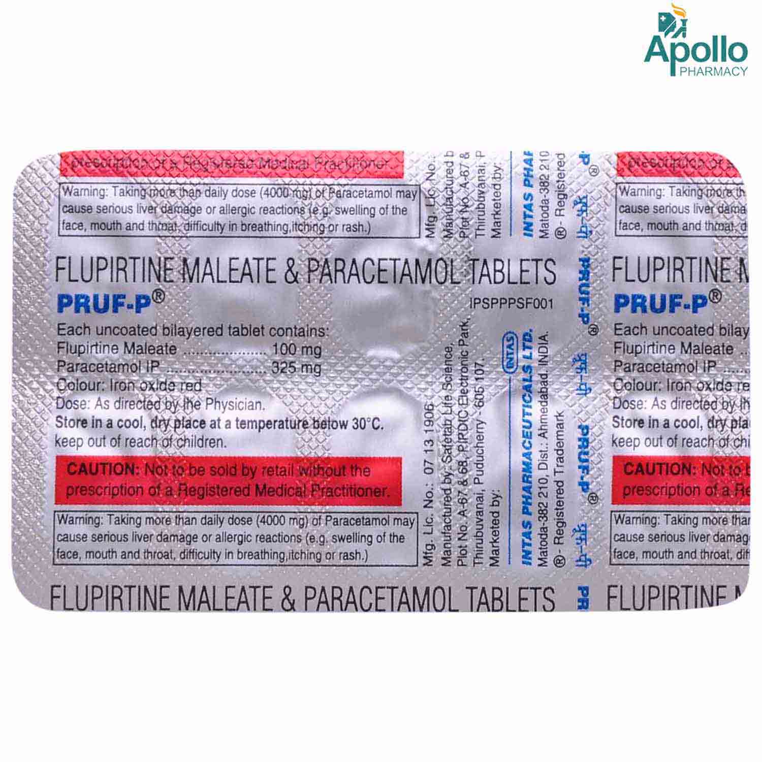 Pruf-P Tablet 10's Price, Uses, Side Effects, Composition - Apollo Pharmacy