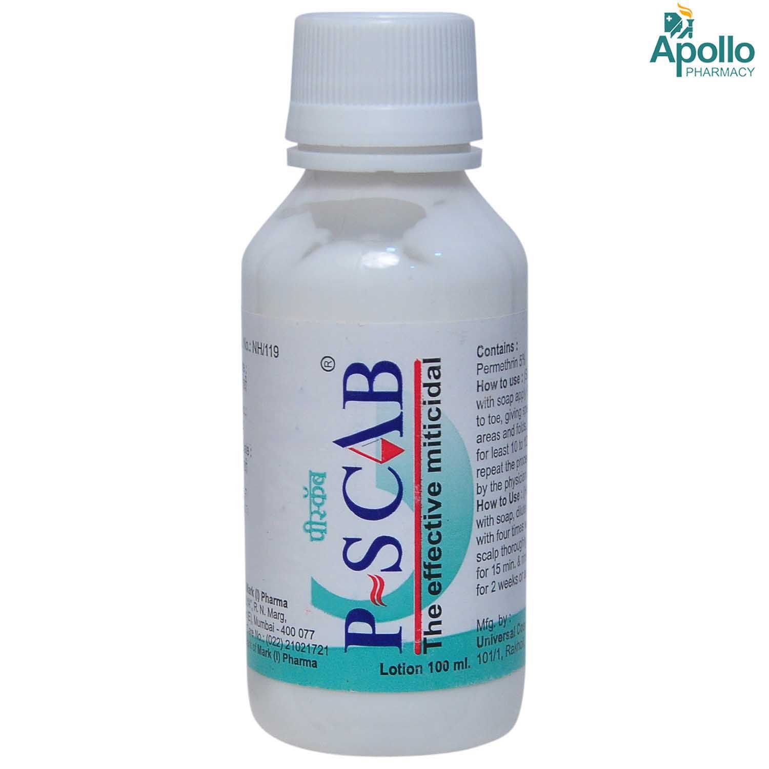 PSCAB LOTION 100ML Price, Uses, Side Effects, Composition - Apollo Pharmacy