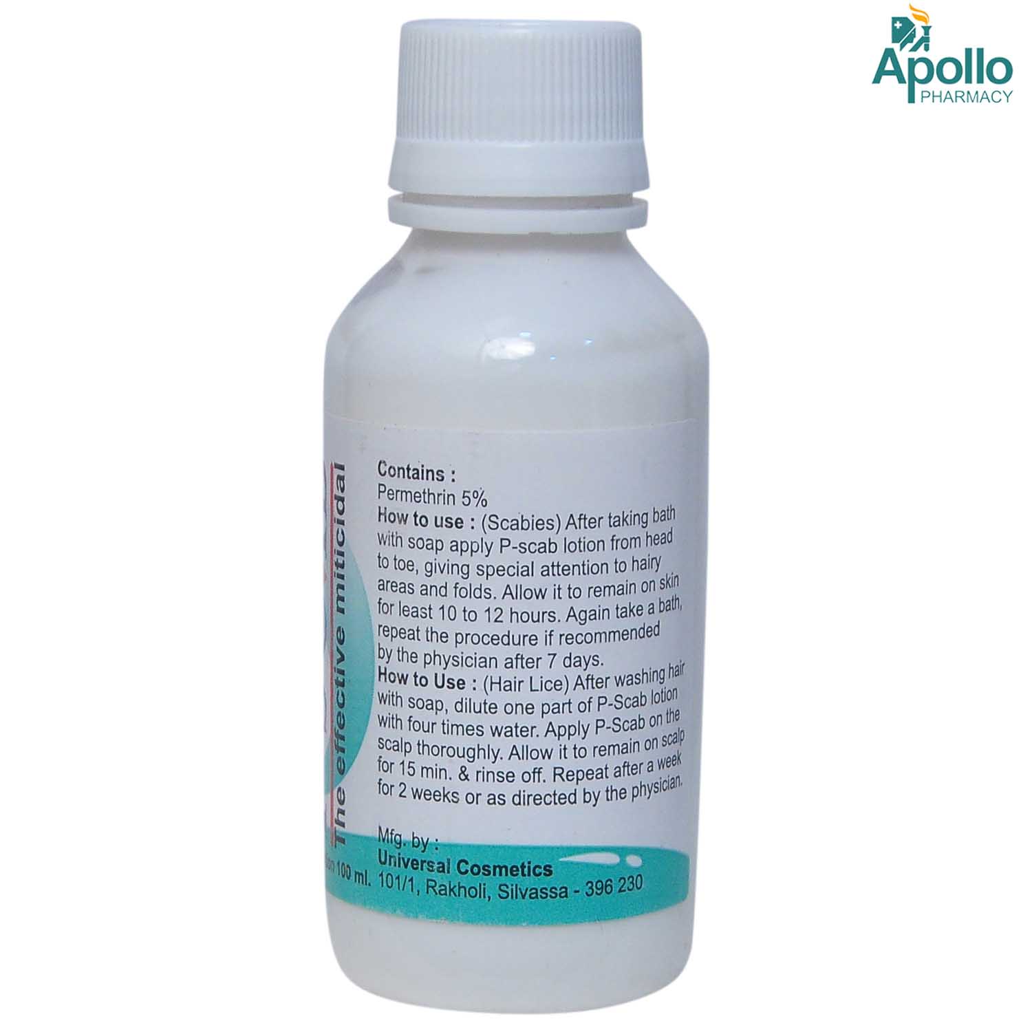 PSCAB LOTION 100ML Price, Uses, Side Effects, Composition - Apollo Pharmacy