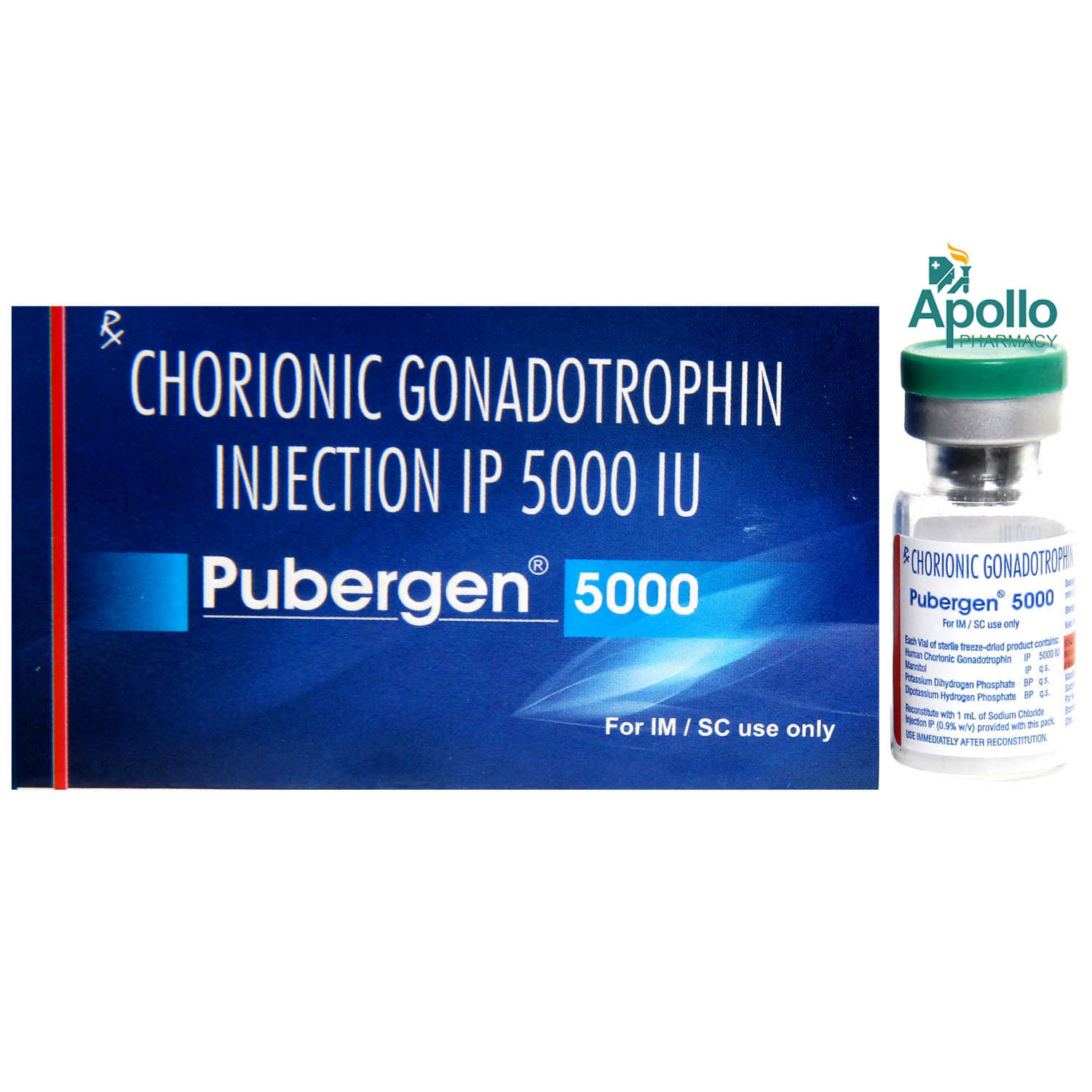 Pubergen 5000IU Injection 1 ml Price, Uses, Side Effects, Composition ...