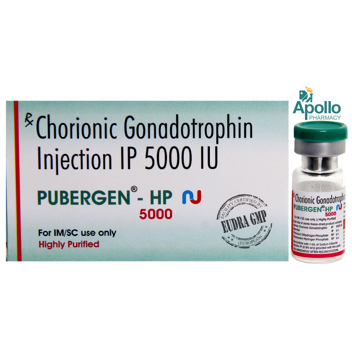 Pubergen HP 5000IU Injection Price, Uses, Side Effects, Composition ...