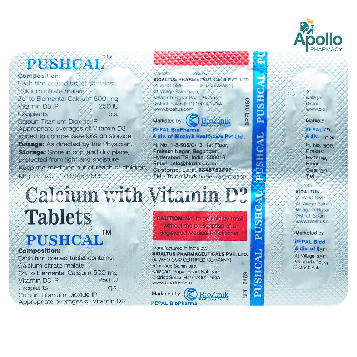 Pushcal Tablet 10's Price, Uses, Side Effects, Composition - Apollo ...