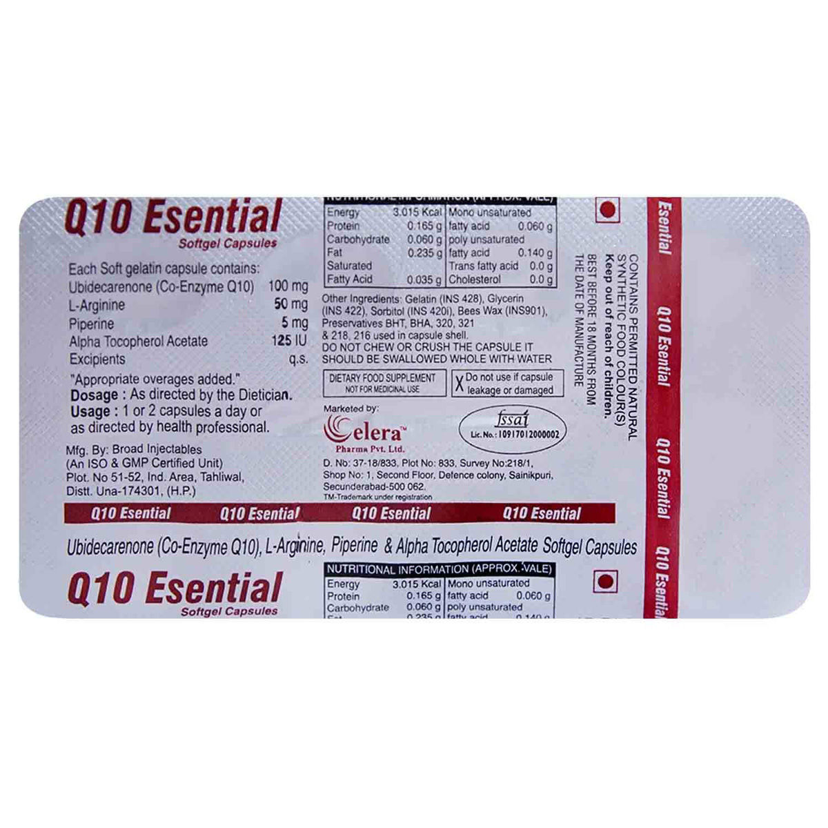 Q10 Esential Capsule 10's Price, Uses, Side Effects, Composition ...
