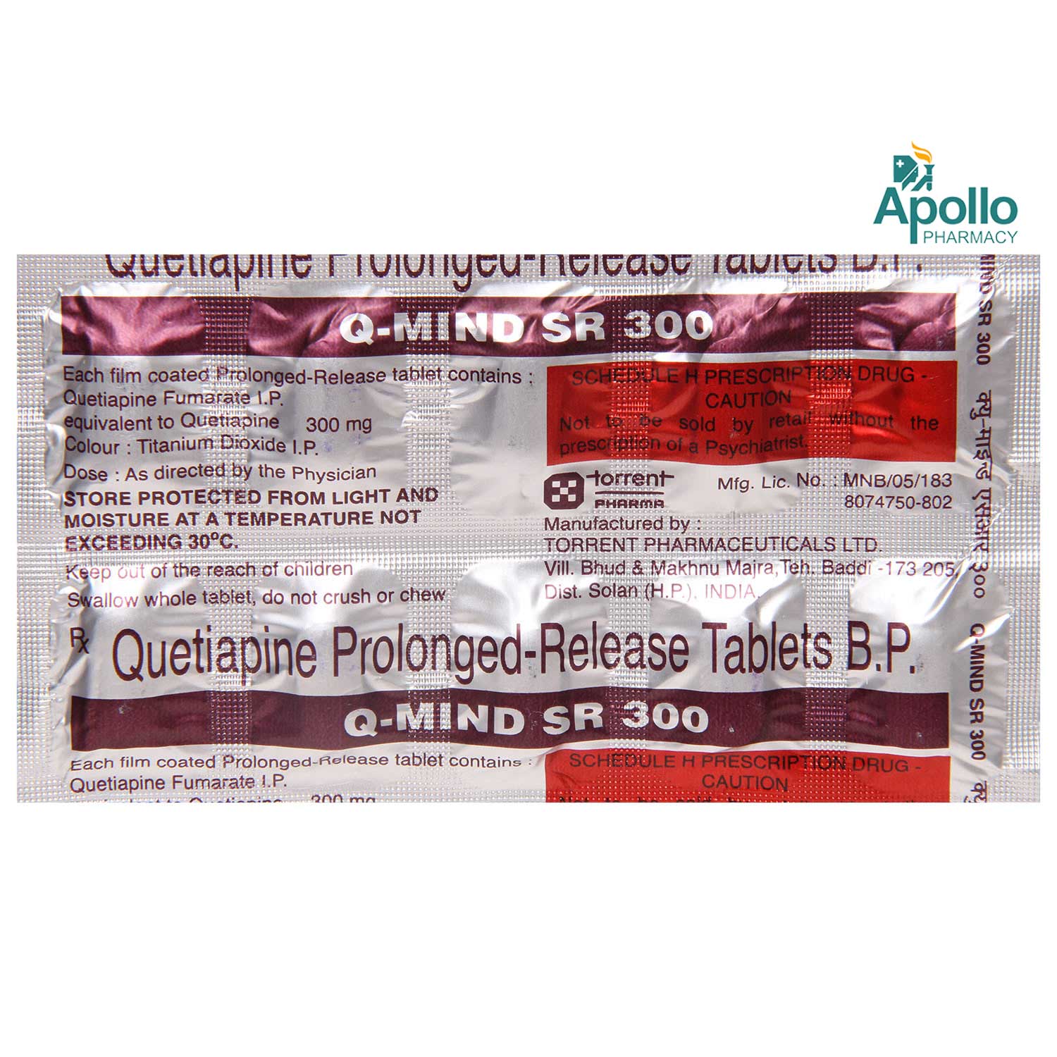 Q MIND SR 300MG TABLET Price, Uses, Side Effects, Composition - Apollo ...