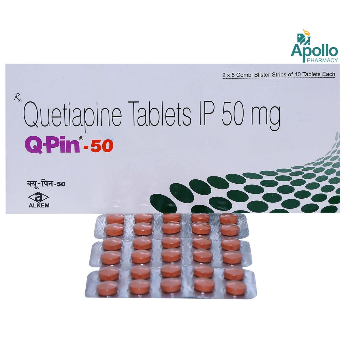 QPIN 50MG TABLET Price, Uses, Side Effects, Composition - Apollo Pharmacy