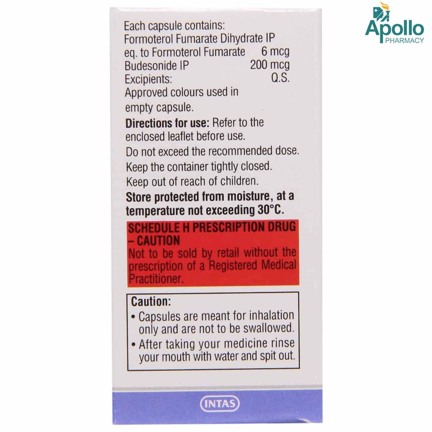Quikhale FB 200 Rotacaps 30's Price, Uses, Side Effects, Composition ...