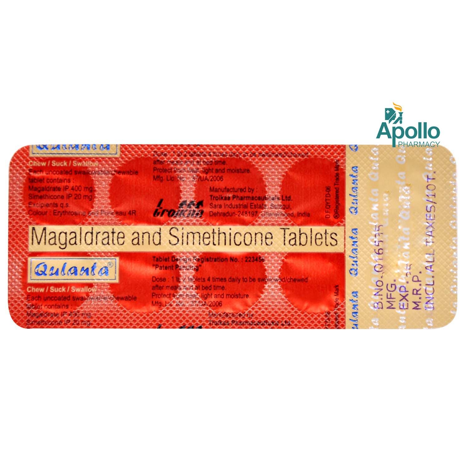 QULANTA TABLET Price, Uses, Side Effects, Composition - Apollo Pharmacy