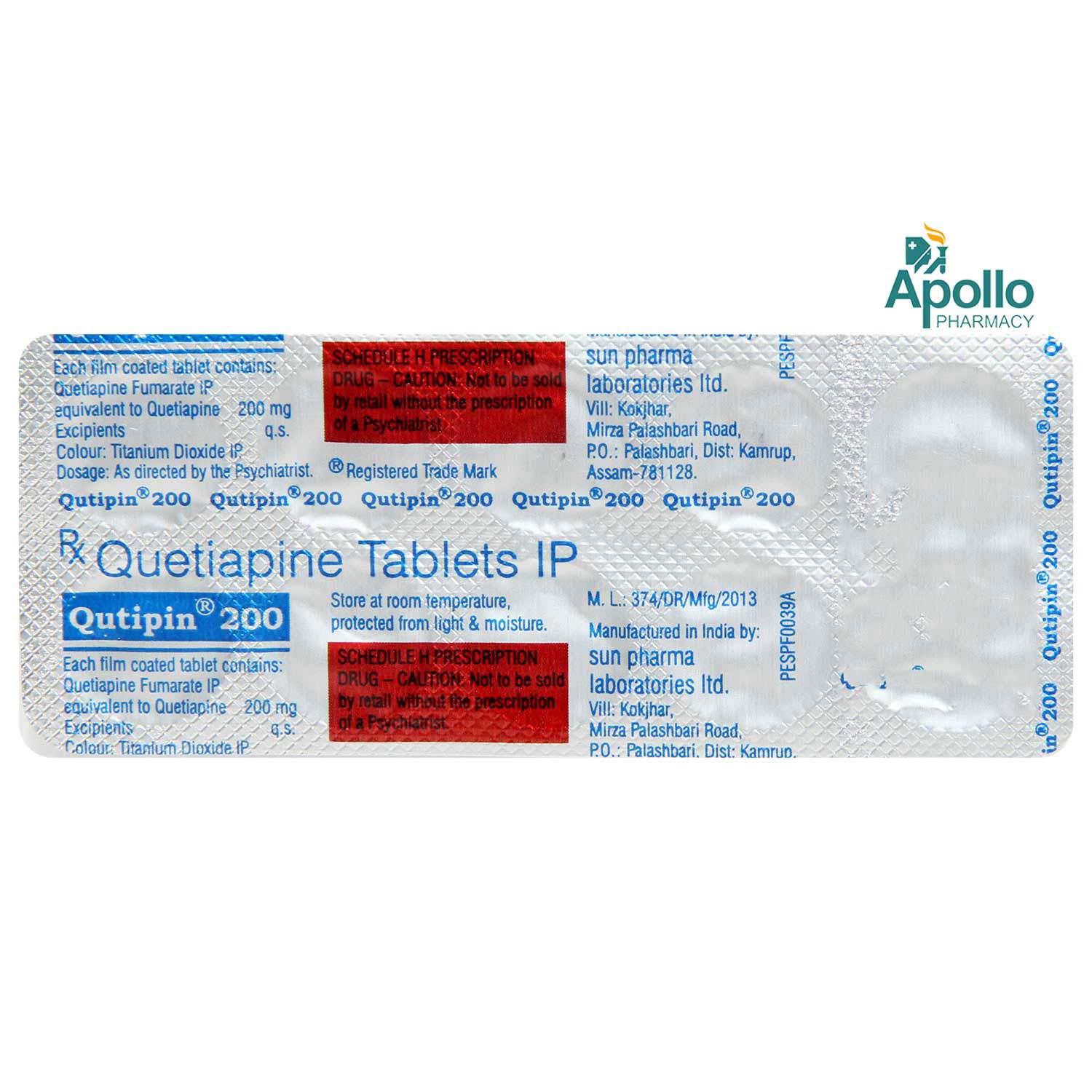 Qutipin 200 Tablet 10's Price, Uses, Side Effects, Composition - Apollo ...