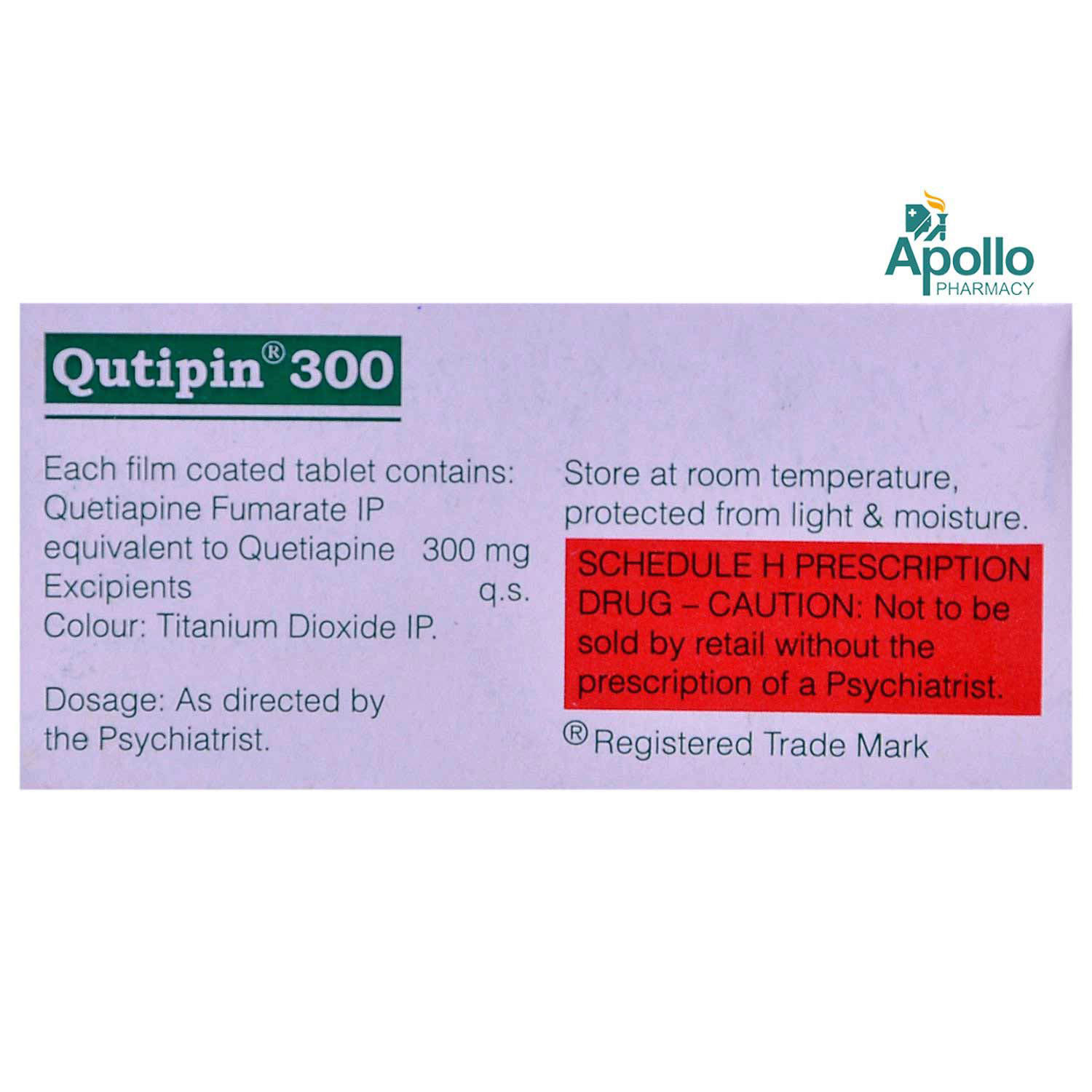 QUTIPIN 300MG TABLET Price, Uses, Side Effects, Composition - Apollo ...