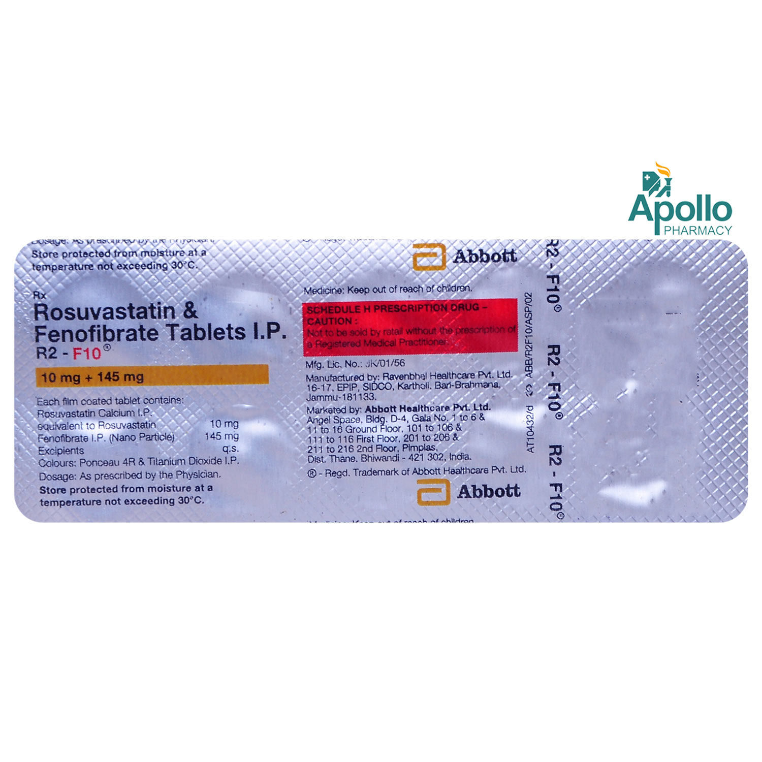 R2 F 10MG TABLET Price, Uses, Side Effects, Composition - Apollo Pharmacy