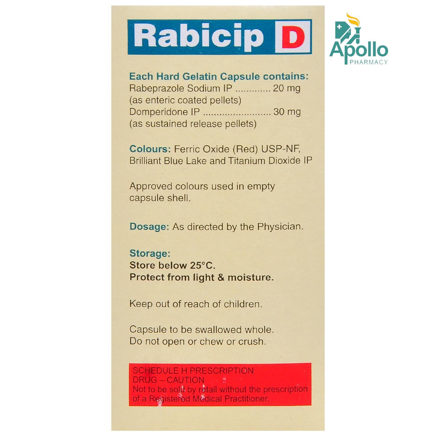 Rabicip D Capsule 15's Price, Uses, Side Effects, Composition - Apollo ...
