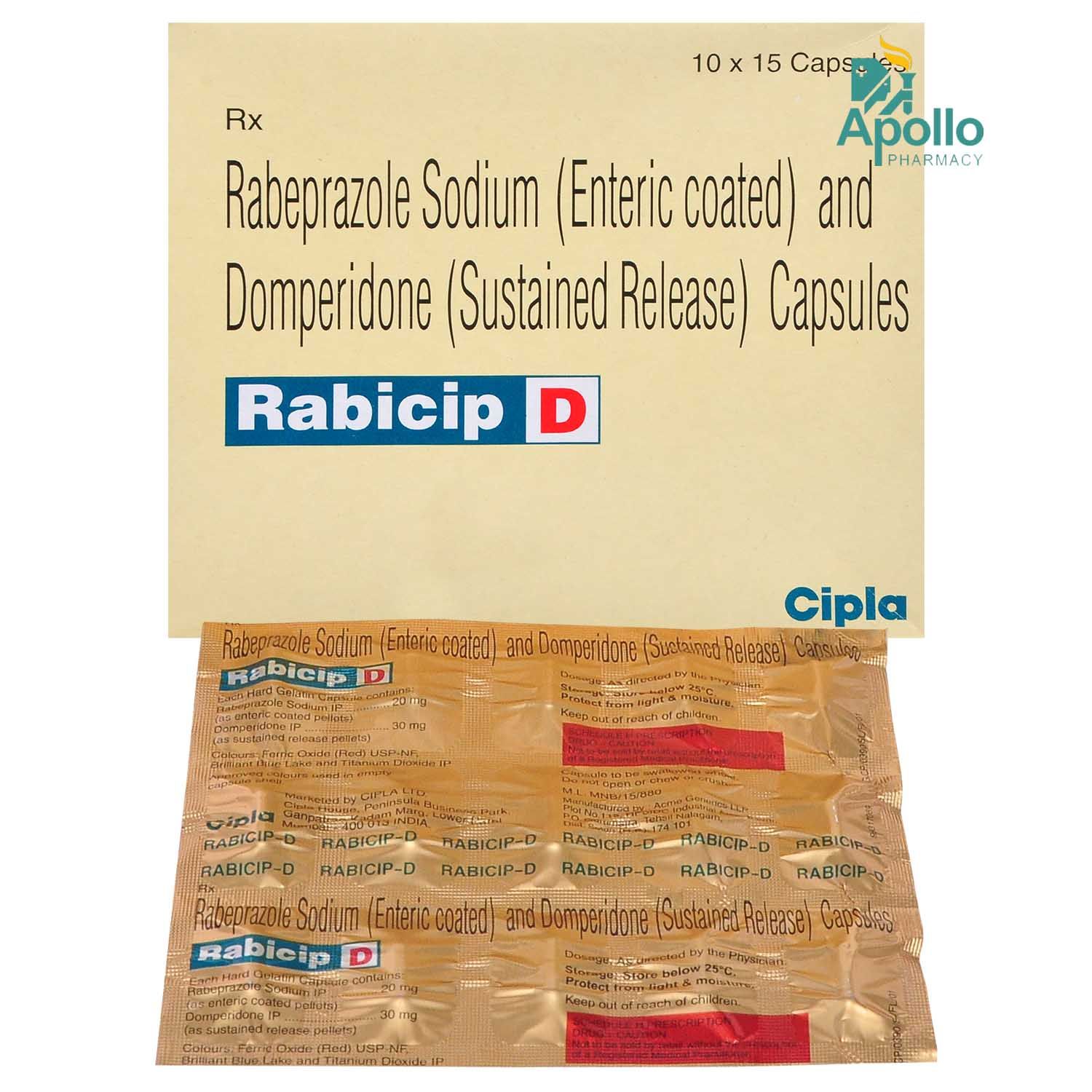 Rabicip D Capsule 15's Price, Uses, Side Effects, Composition - Apollo ...