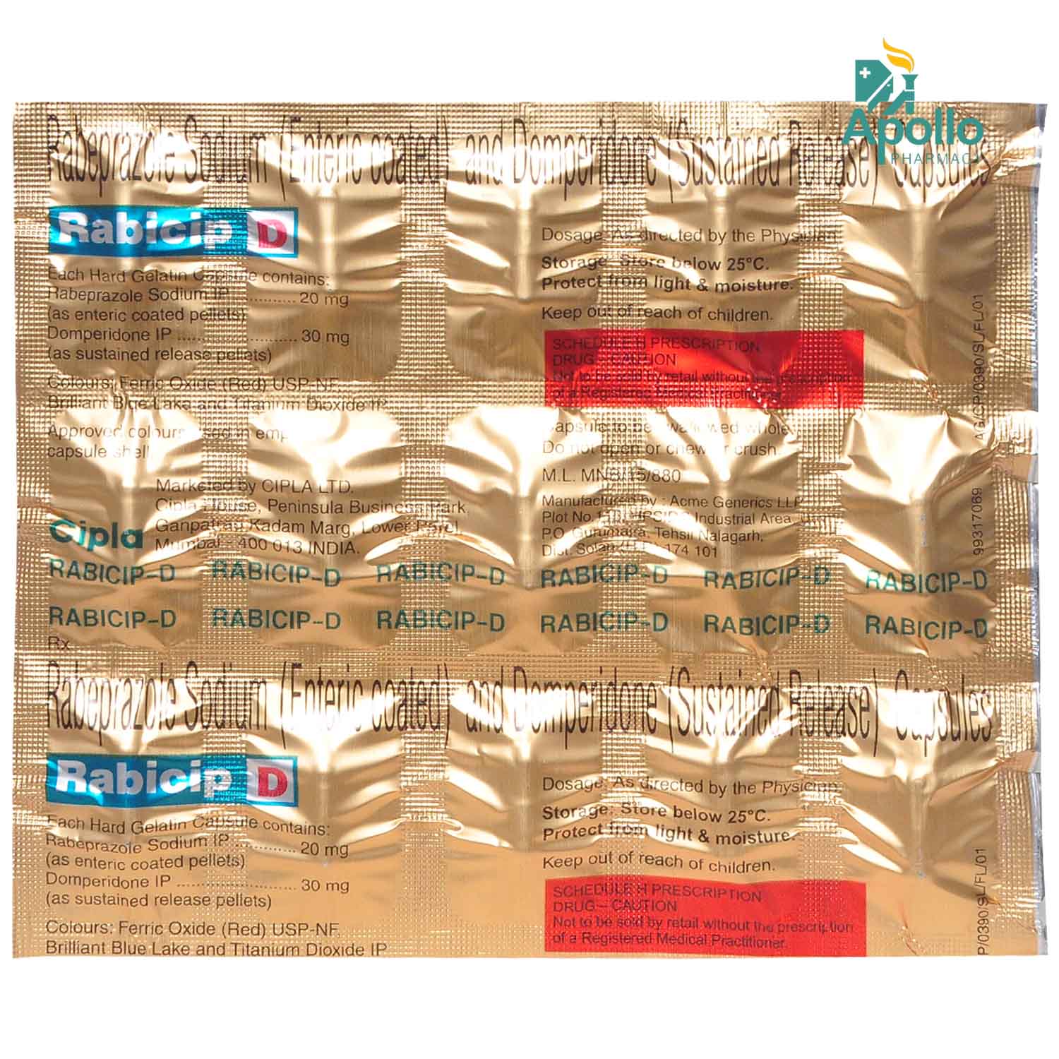 Rabicip D Capsule 15's Price, Uses, Side Effects, Composition - Apollo ...