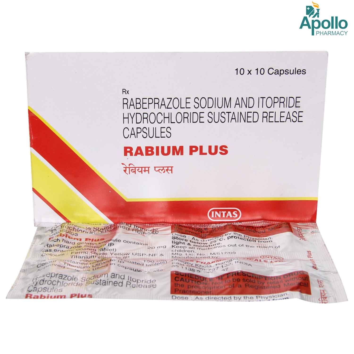 Rabium Plus Capsule 10's Price, Uses, Side Effects, Composition ...