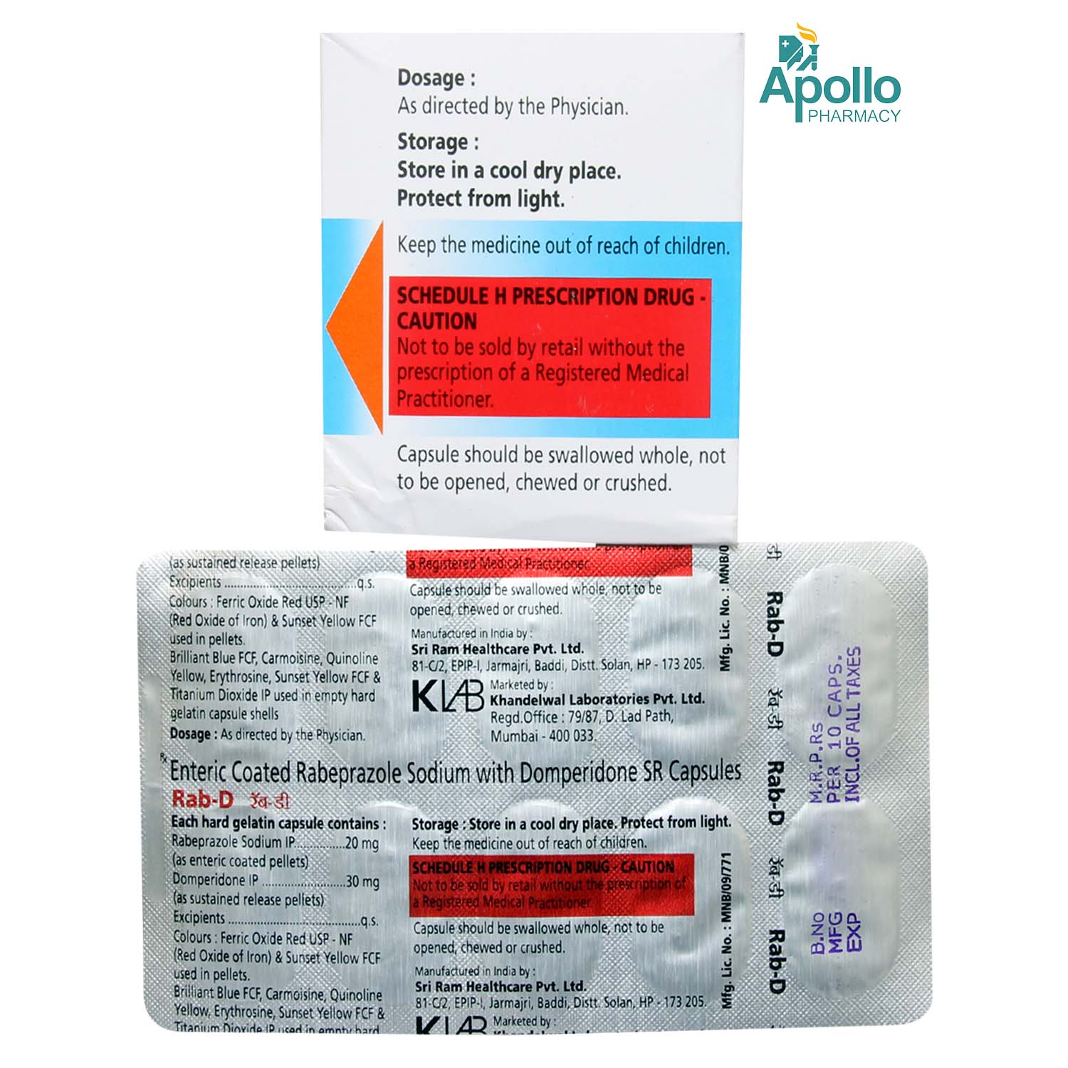 Rab D Capsule 10's Price, Uses, Side Effects, Composition - Apollo Pharmacy