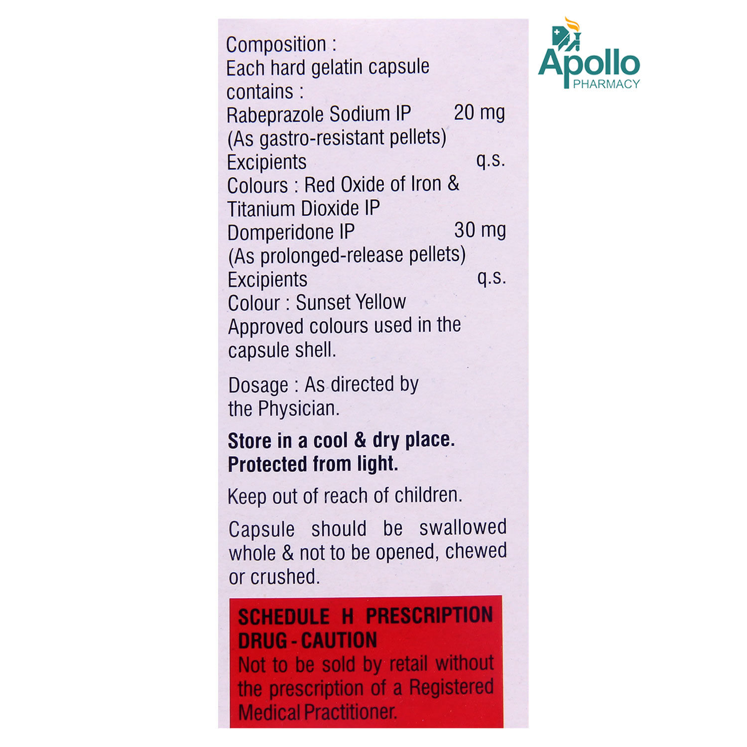 Rabifast-DSR Capsule 15's Price, Uses, Side Effects, Composition ...