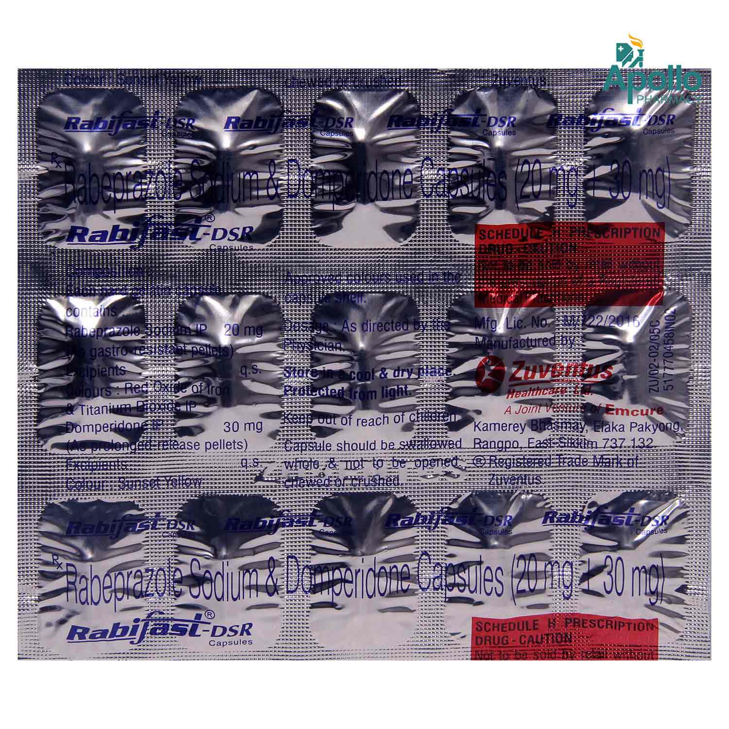 Rabifast-DSR Capsule 15's Price, Uses, Side Effects, Composition ...